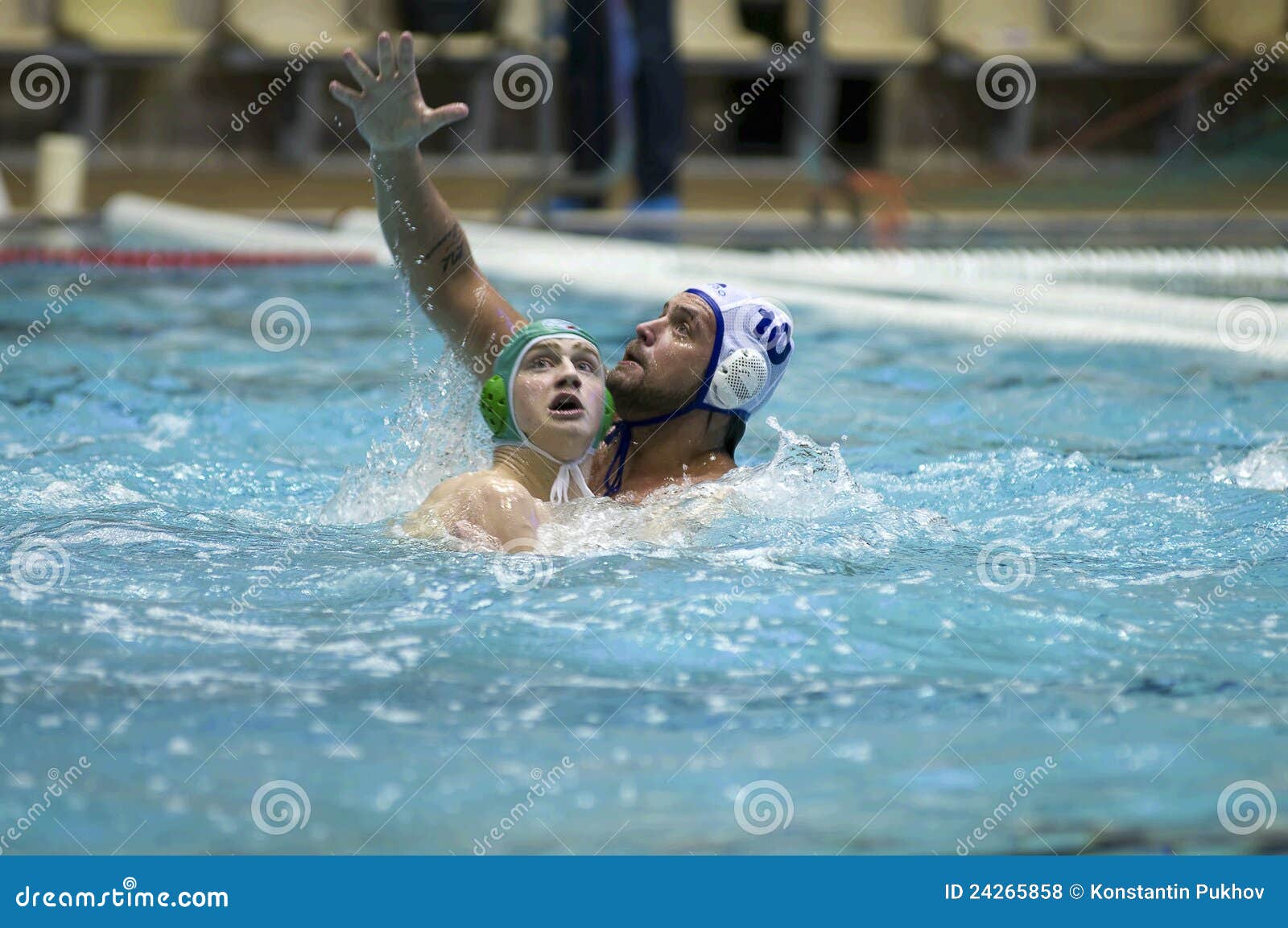 Fighting in waterpolo editorial stock photo. Image of active - 24265858