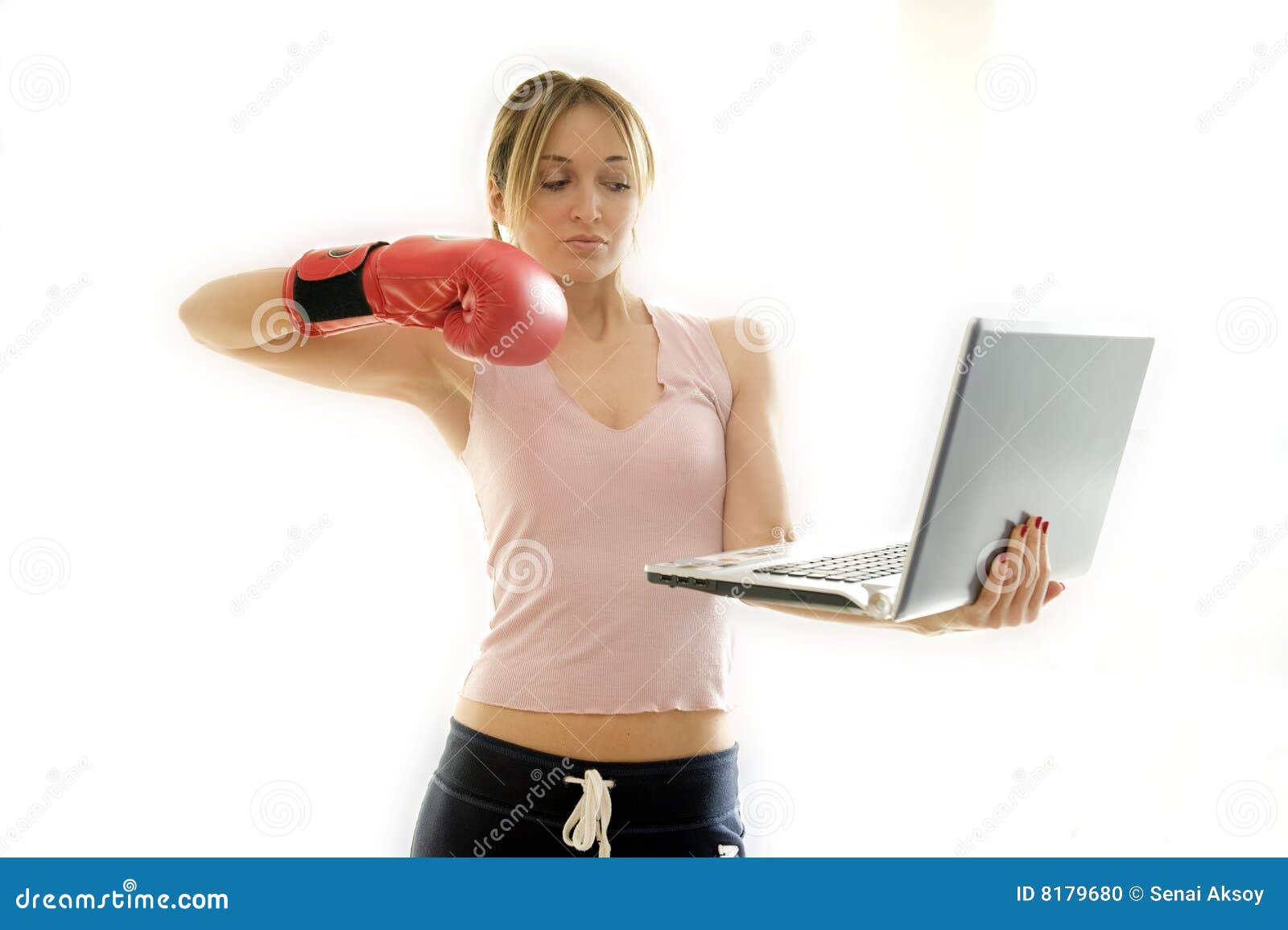 Fighting work problems stock photo. Image of exercise - 8179680