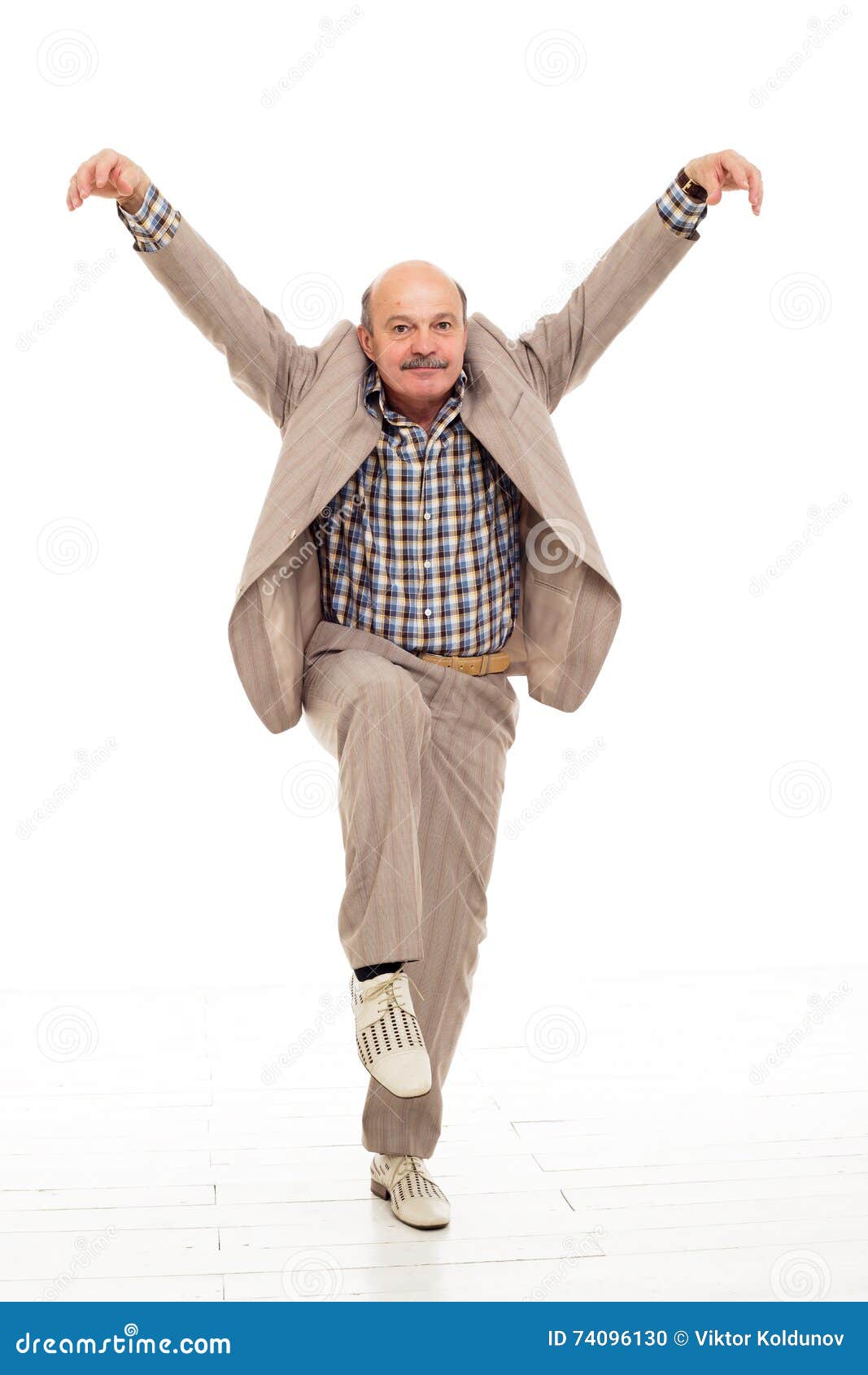 Fighting at Work Problems. Elderly Man Fooling Around after Work Stock ...