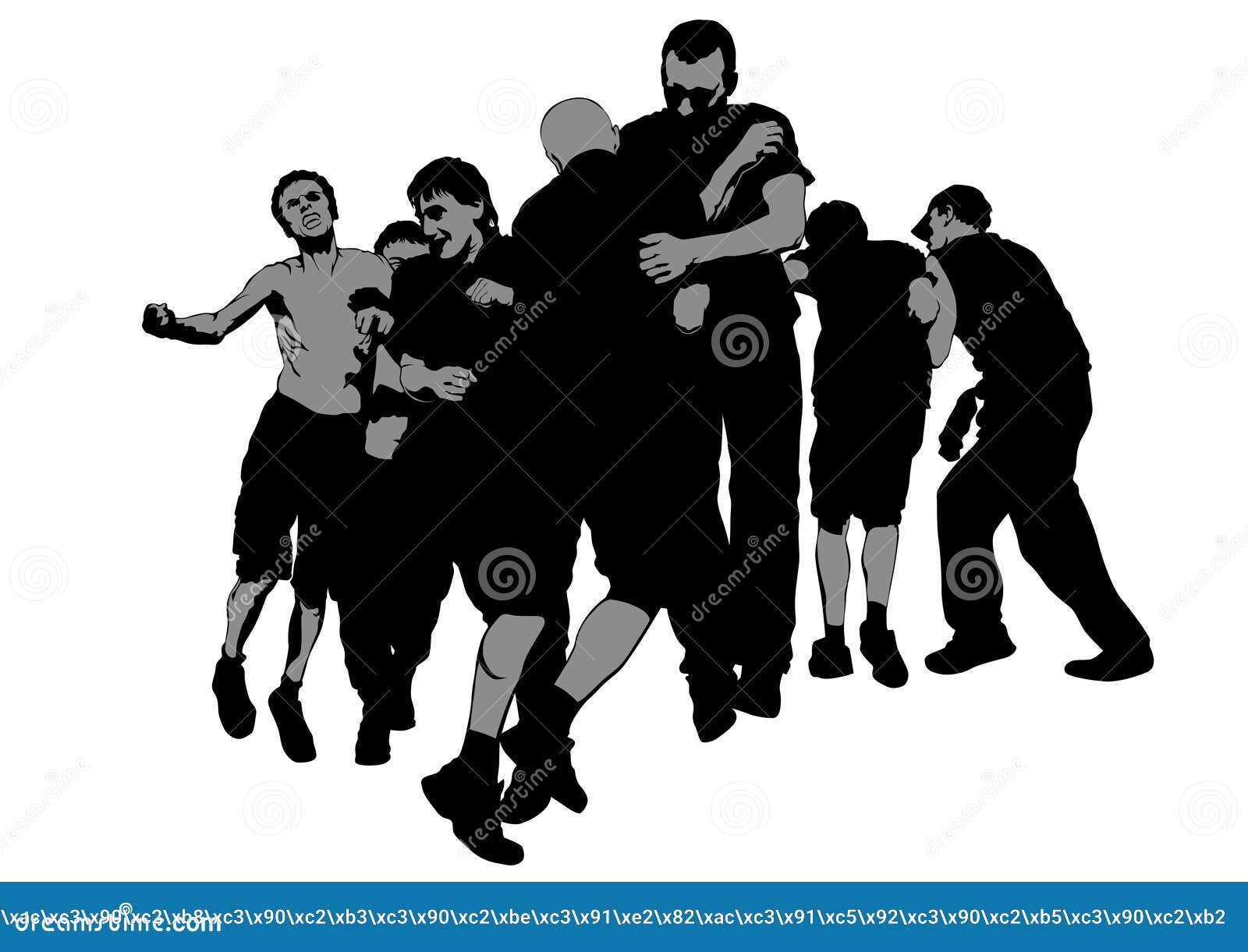 Street Hooligans One Vector Illustration | CartoonDealer.com #105813190