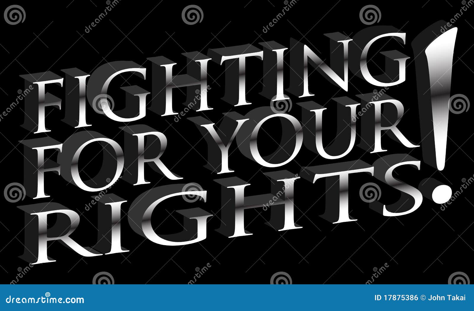 Fighting for Your Rights stock vector. Illustration of text - 17875386