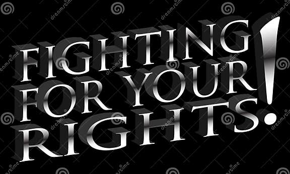 Fighting for Your Rights stock vector. Illustration of text - 17875386