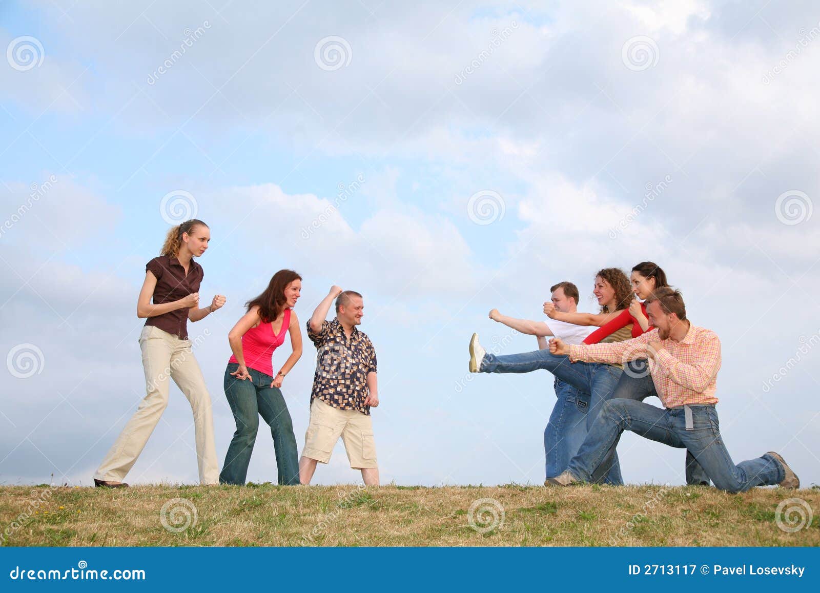 Fights friends stock image. Image of descent, leisure - 2713117