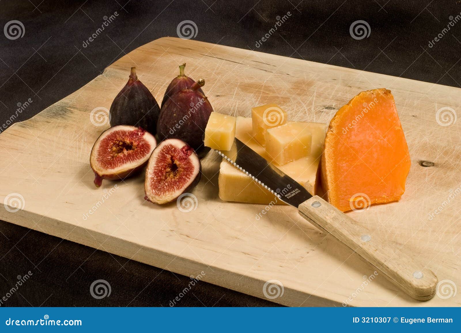 Figs and Cheese stock image. Image of dessert, cutting - 3210307