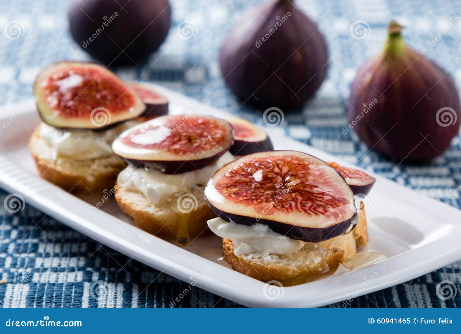 Figs with cheese and honey stock image. Image of cheese - 60941465
