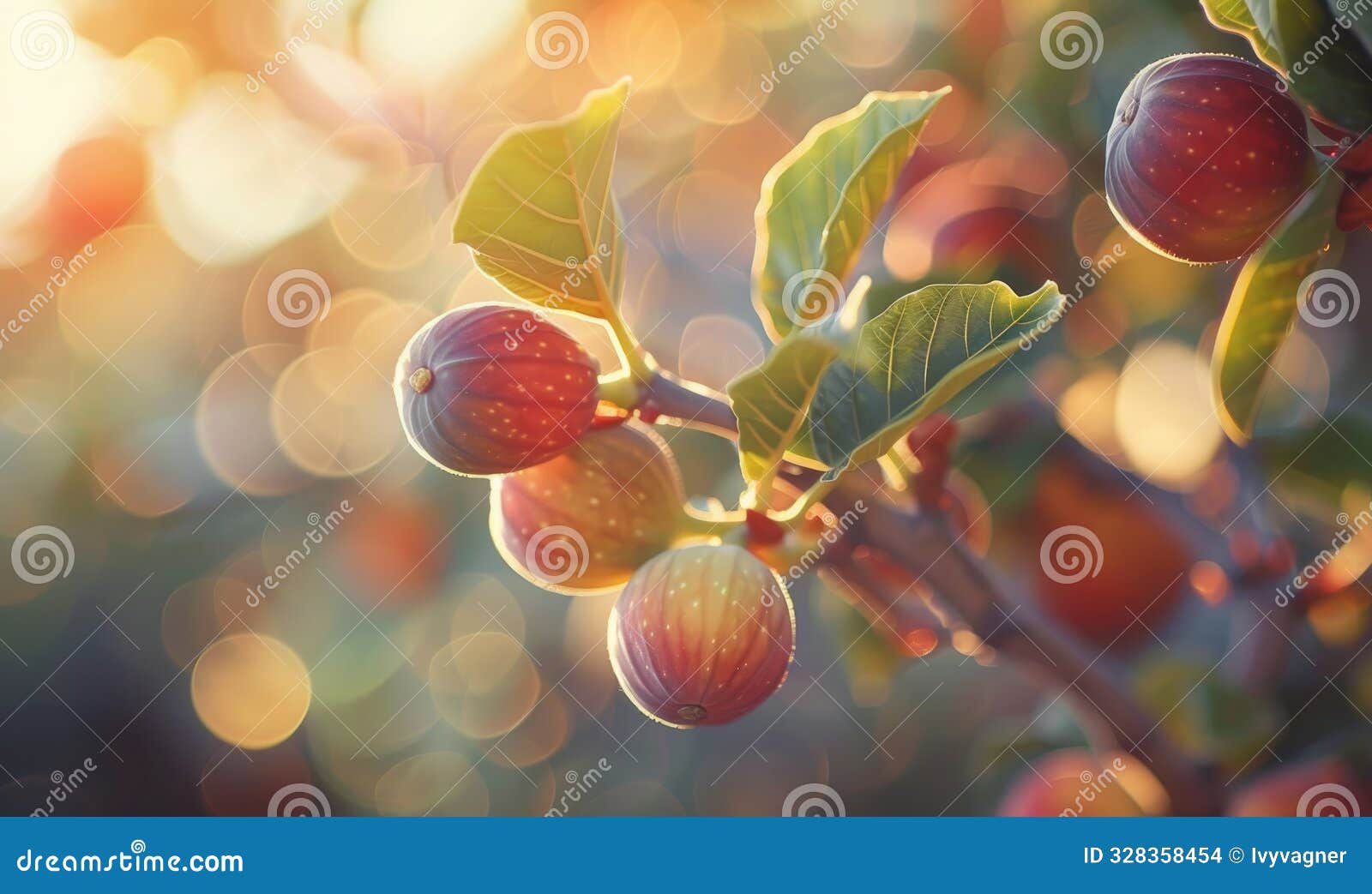 Figs on a Fig Tree Branch, Close-up Stock Photo - Image of organic ...