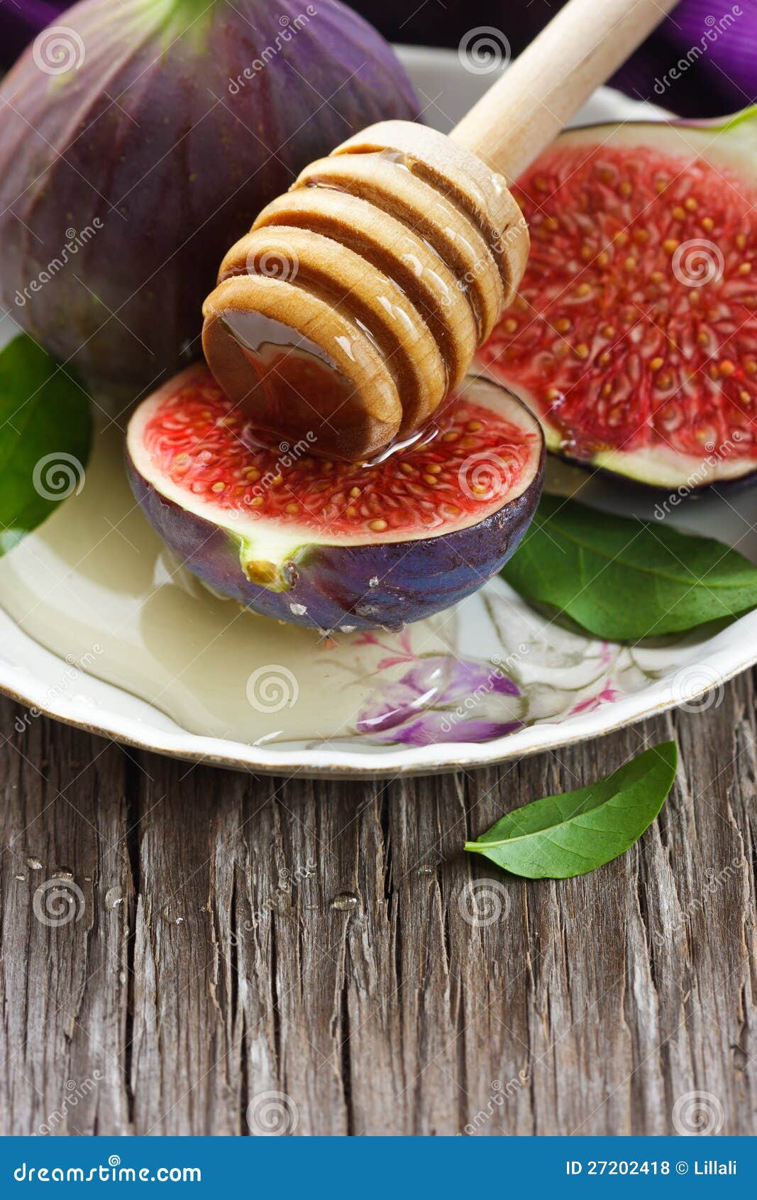 Figs and honey. stock photo. Image of macro, lilac, health - 27202418