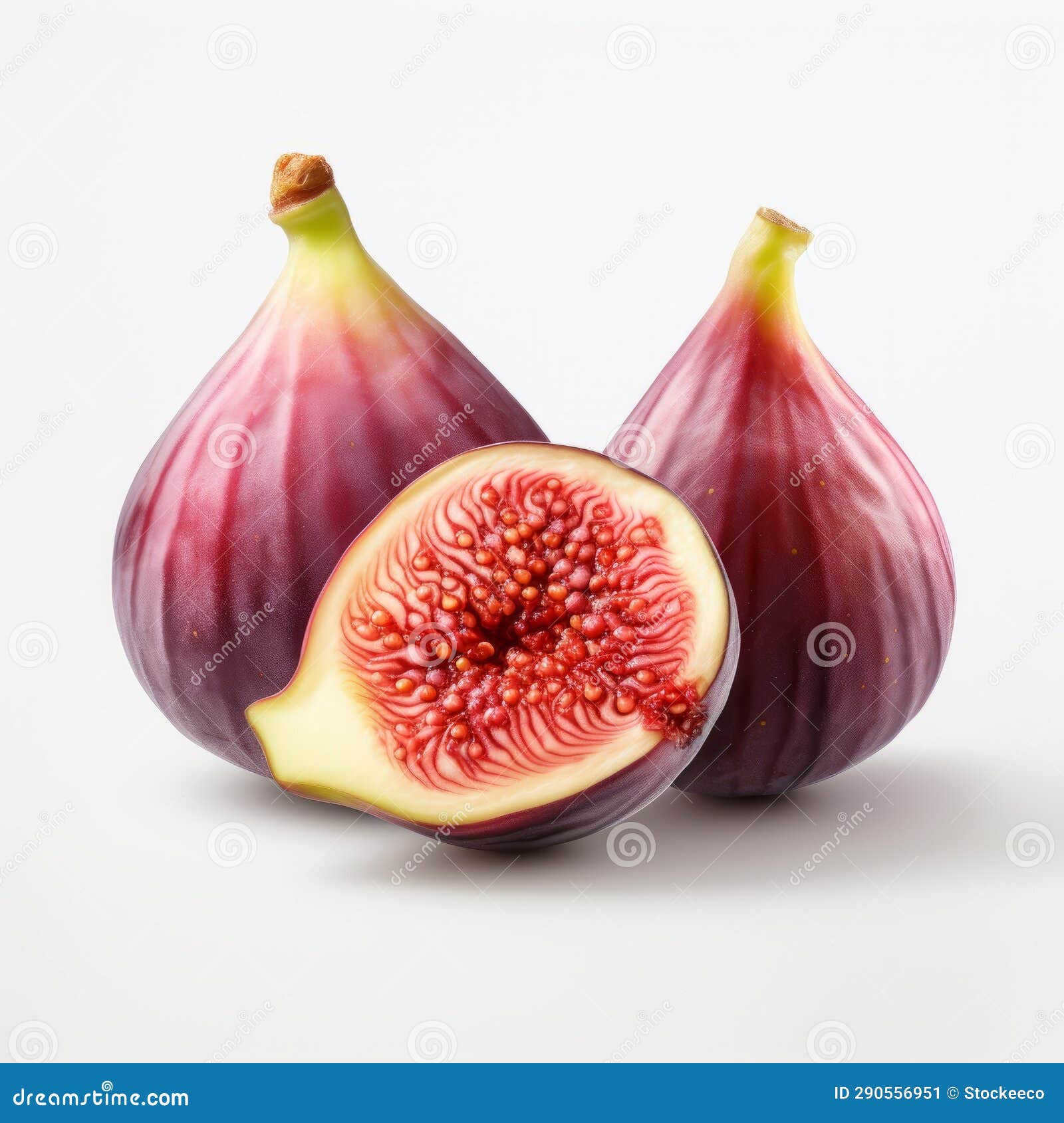 Intense Color Saturation: Fig on White Background Stock Illustration ...