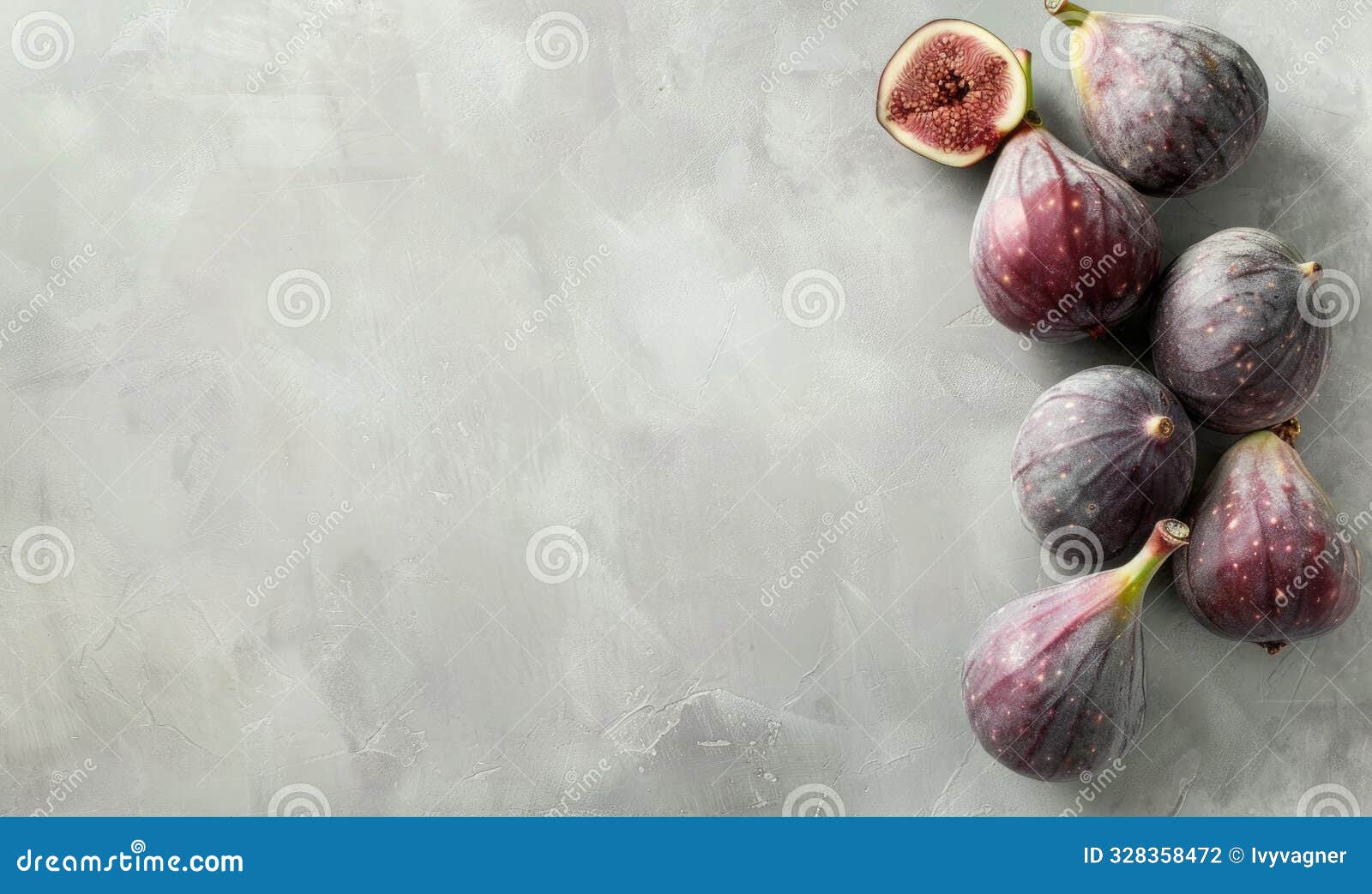 Figs on a Light Grey Background, Modern and Clean Stock Photo - Image ...