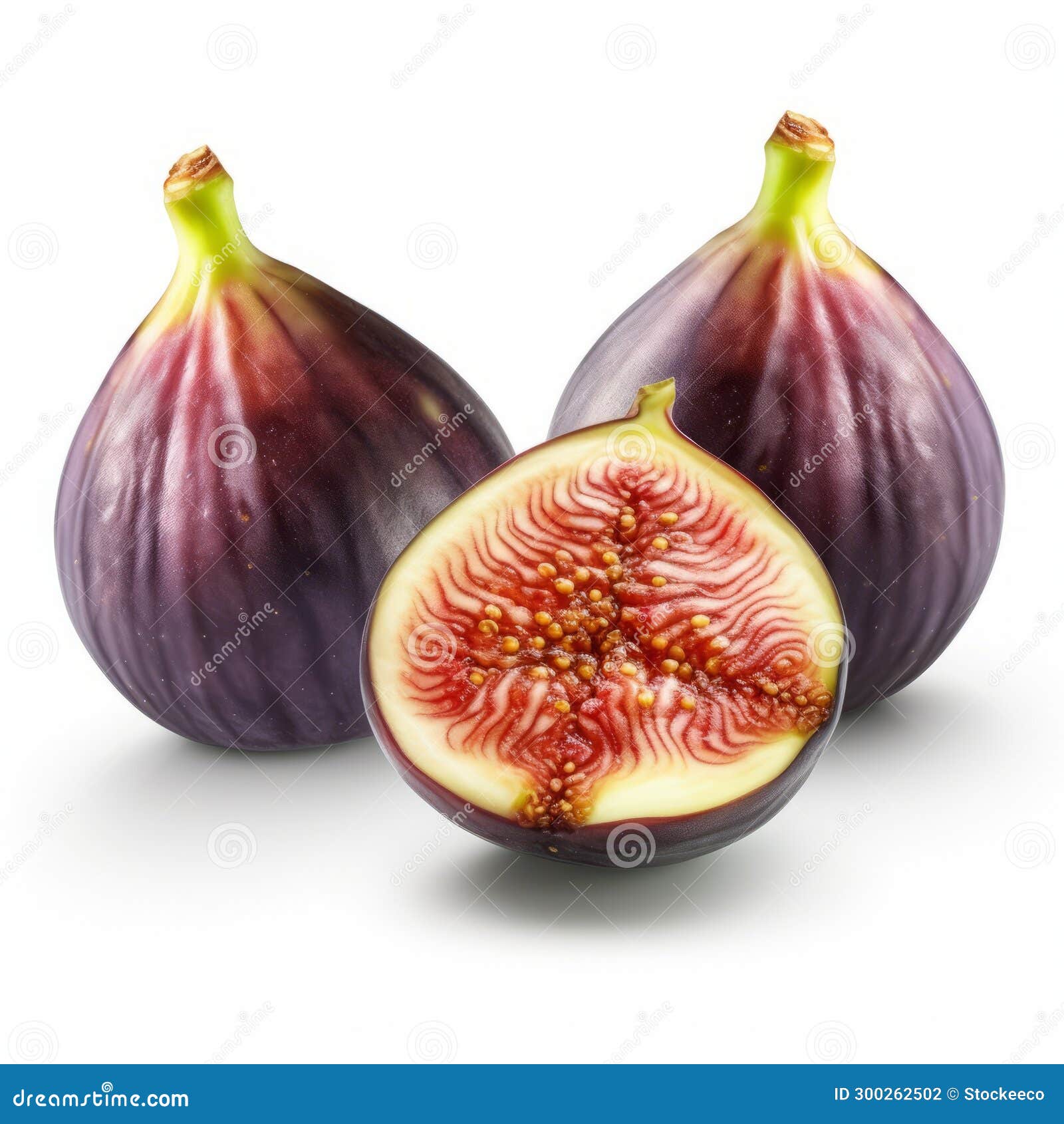 Symbolic Ripe Figs on White Background - Daz3d Inspired Art Stock ...