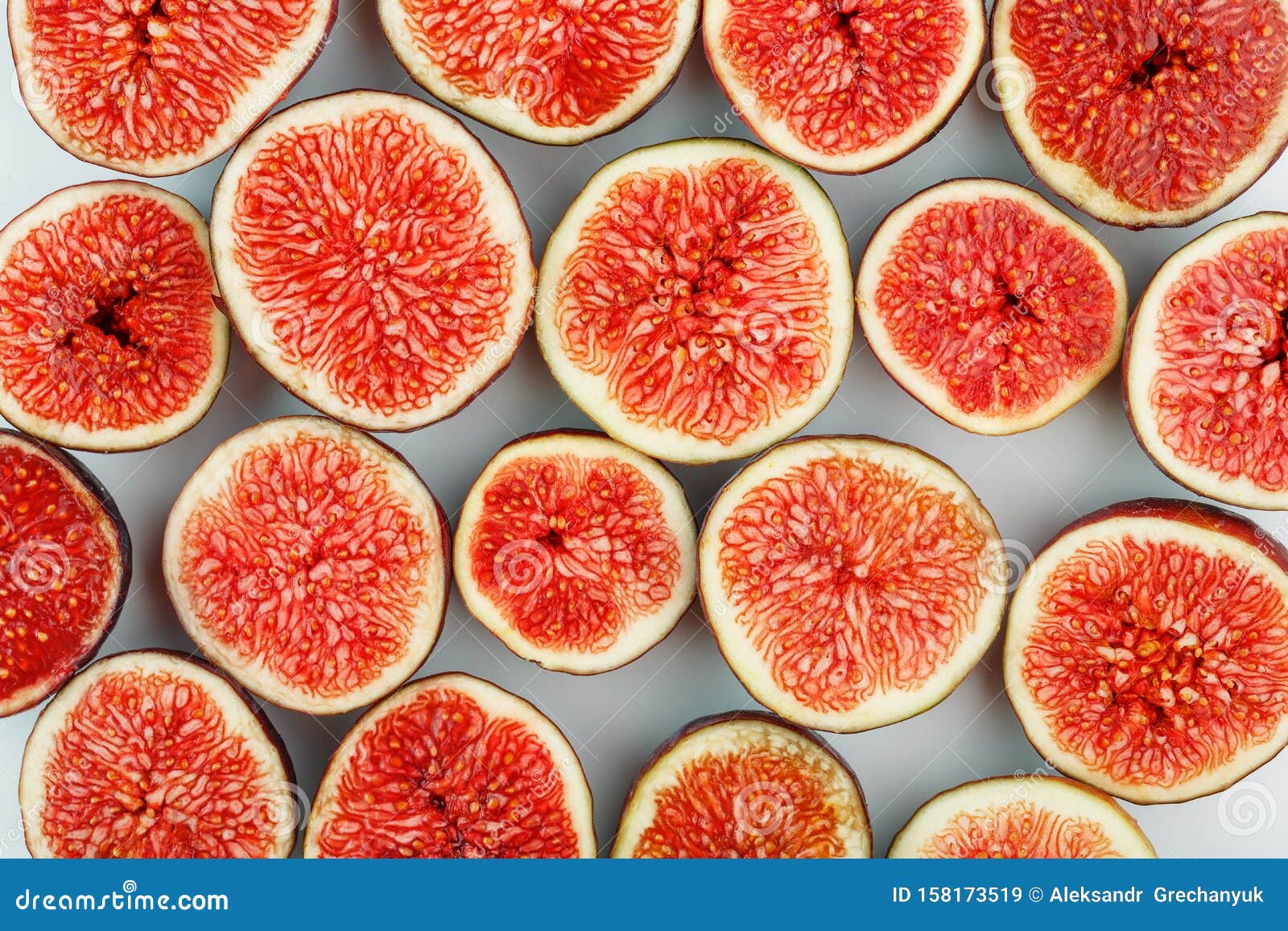 Figs are Ripe. Creative Diagram of Chopped Figs on a White Background ...