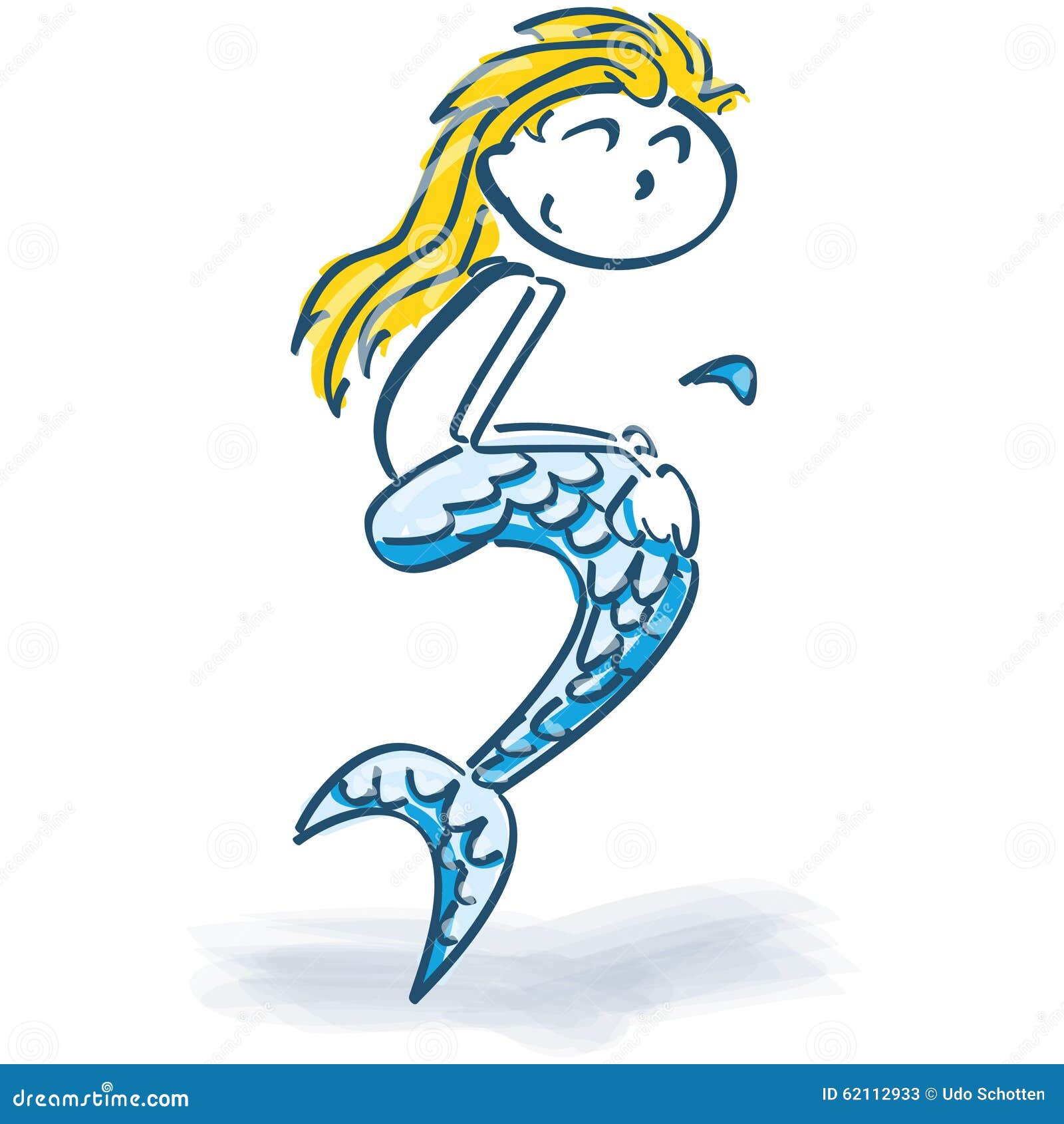 Figura Da Vara Como a Sereia Ilustração do Vetor - Ilustração de ...