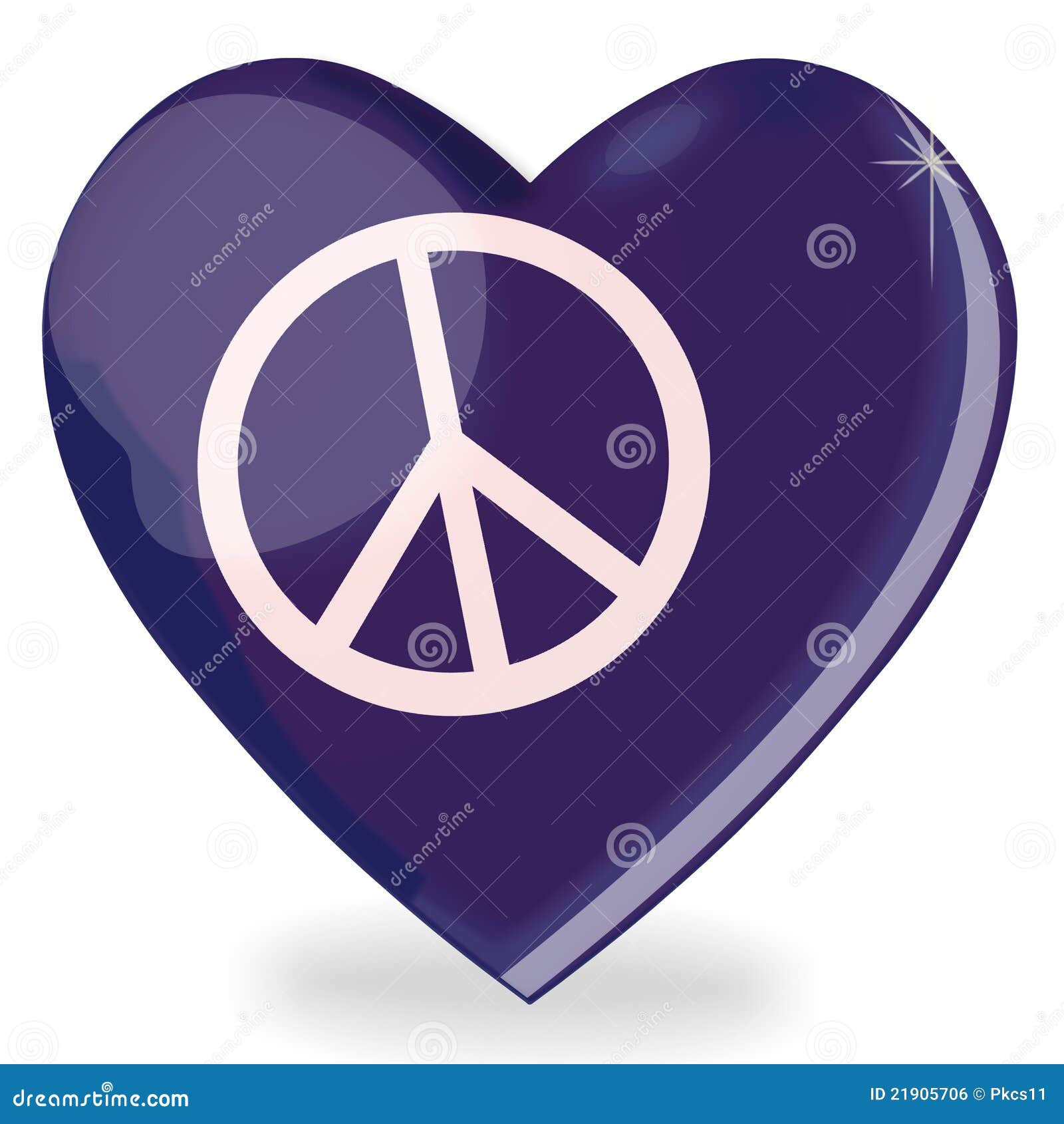 Figura Del Cuore Di Simbolo Di Pace Illustrazione di Stock ...
