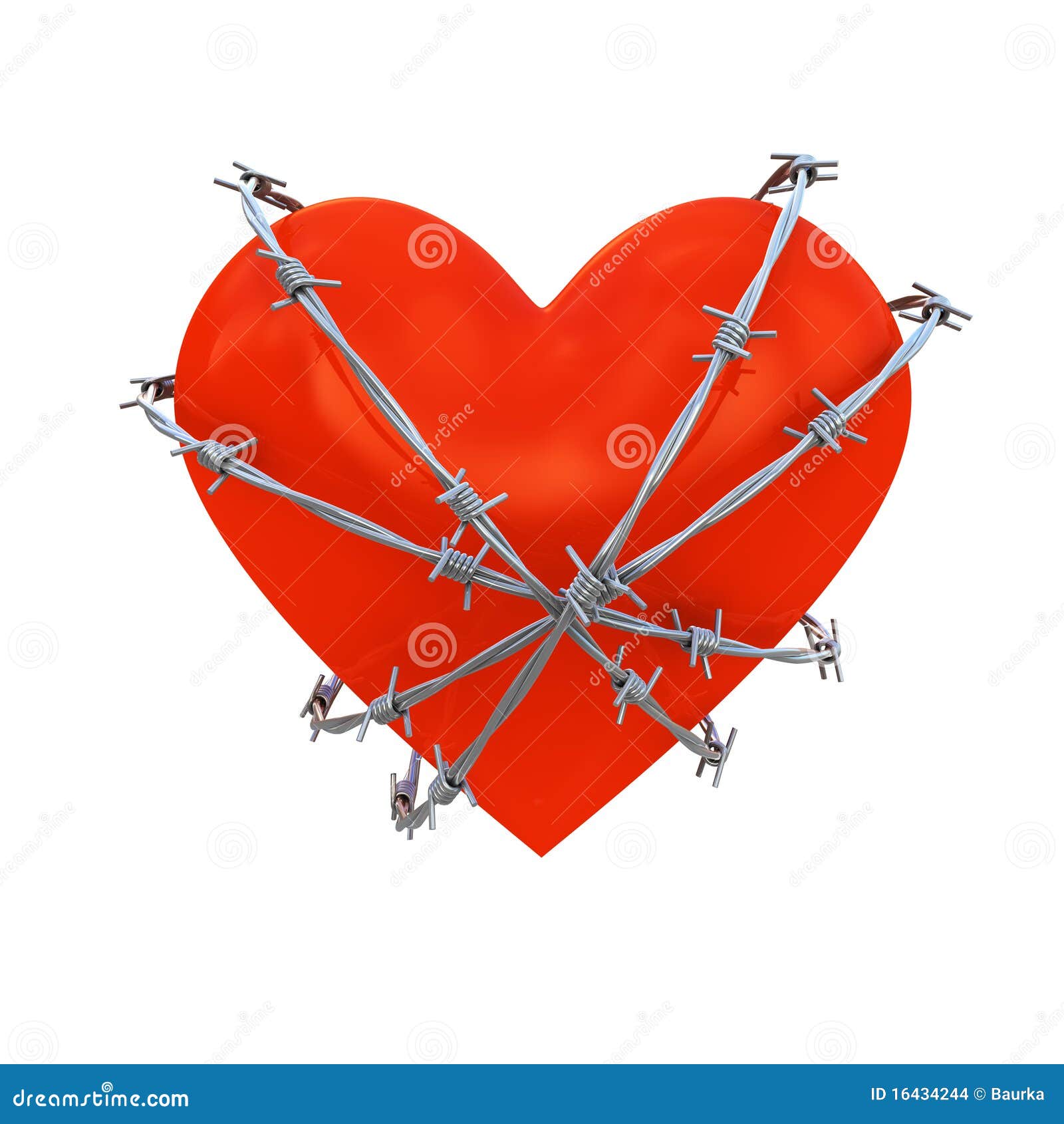 Figura Del Cuore Spostata Con Filo Illustrazione di Stock ...