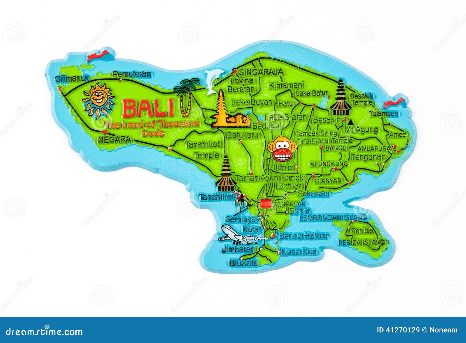 Figura Del Mapa De La Isla De Bali Imagen de archivo - Imagen de urbano ...