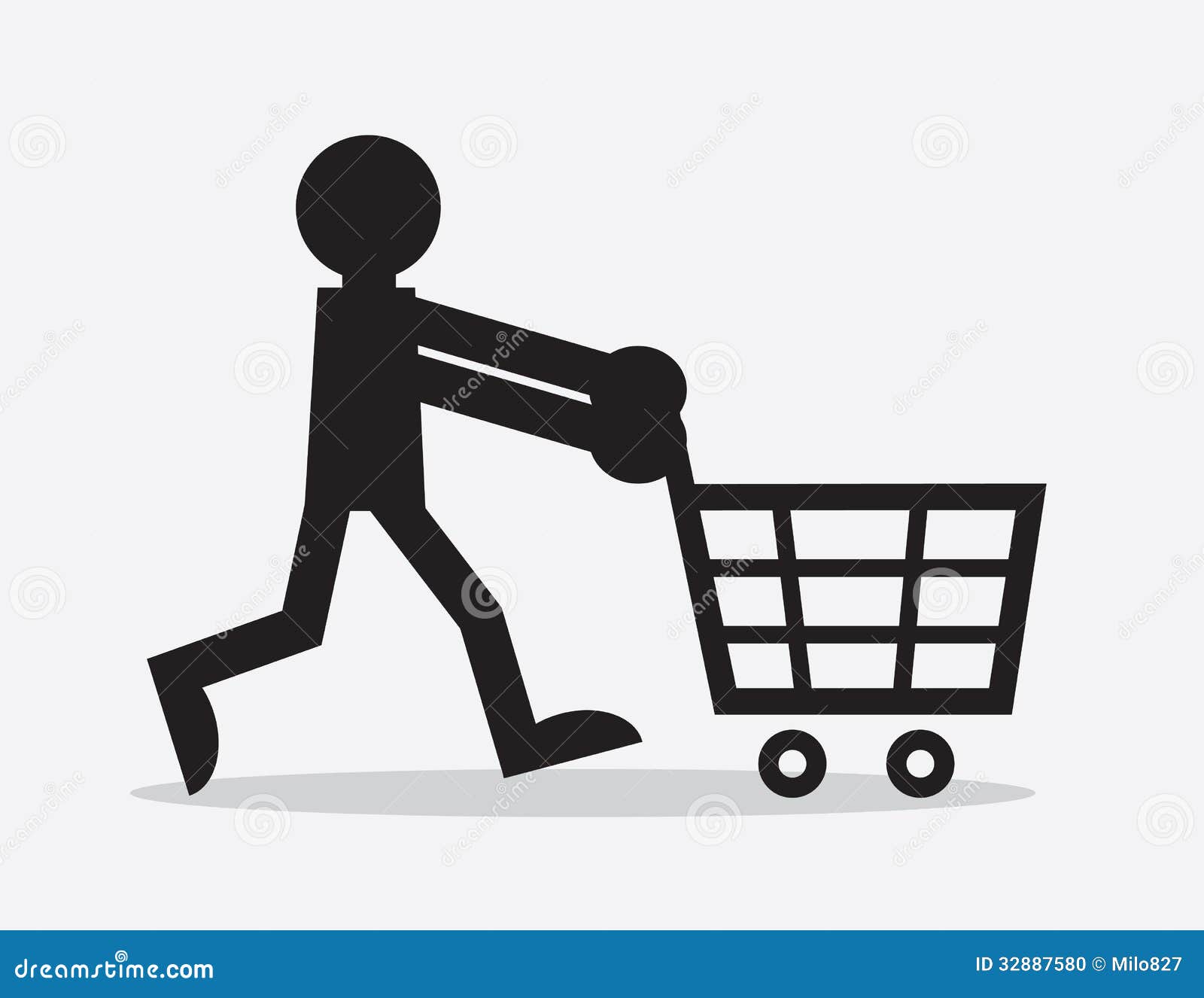 Figura Do Carrinho De Compras Ilustração do Vetor - Ilustração de ...