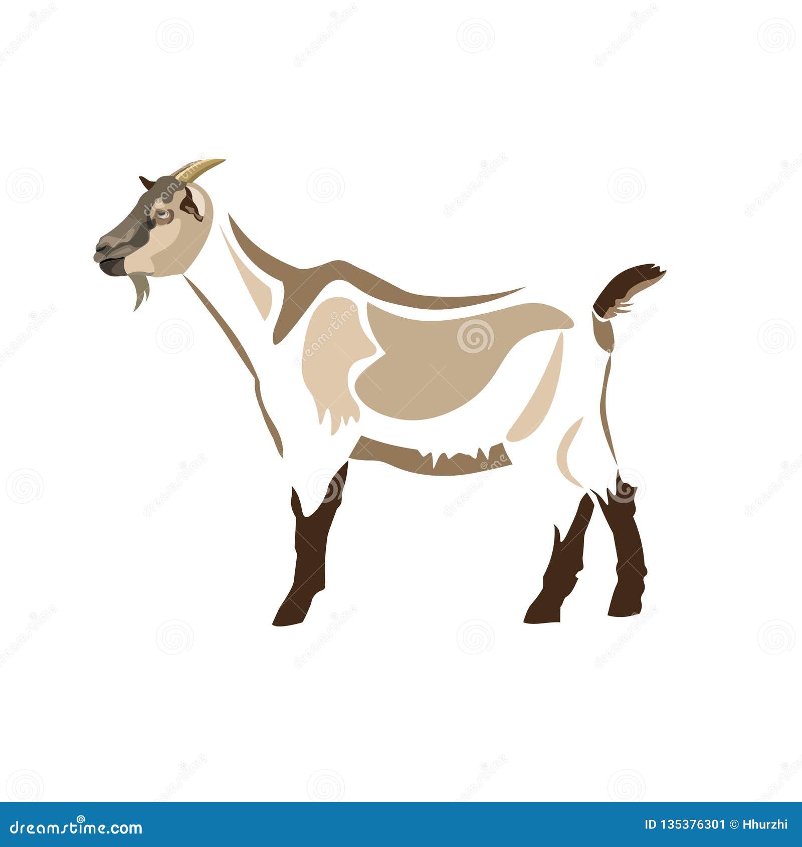 Figura Estilizado De Uma Cabra Ilustração do Vetor - Ilustração de ...
