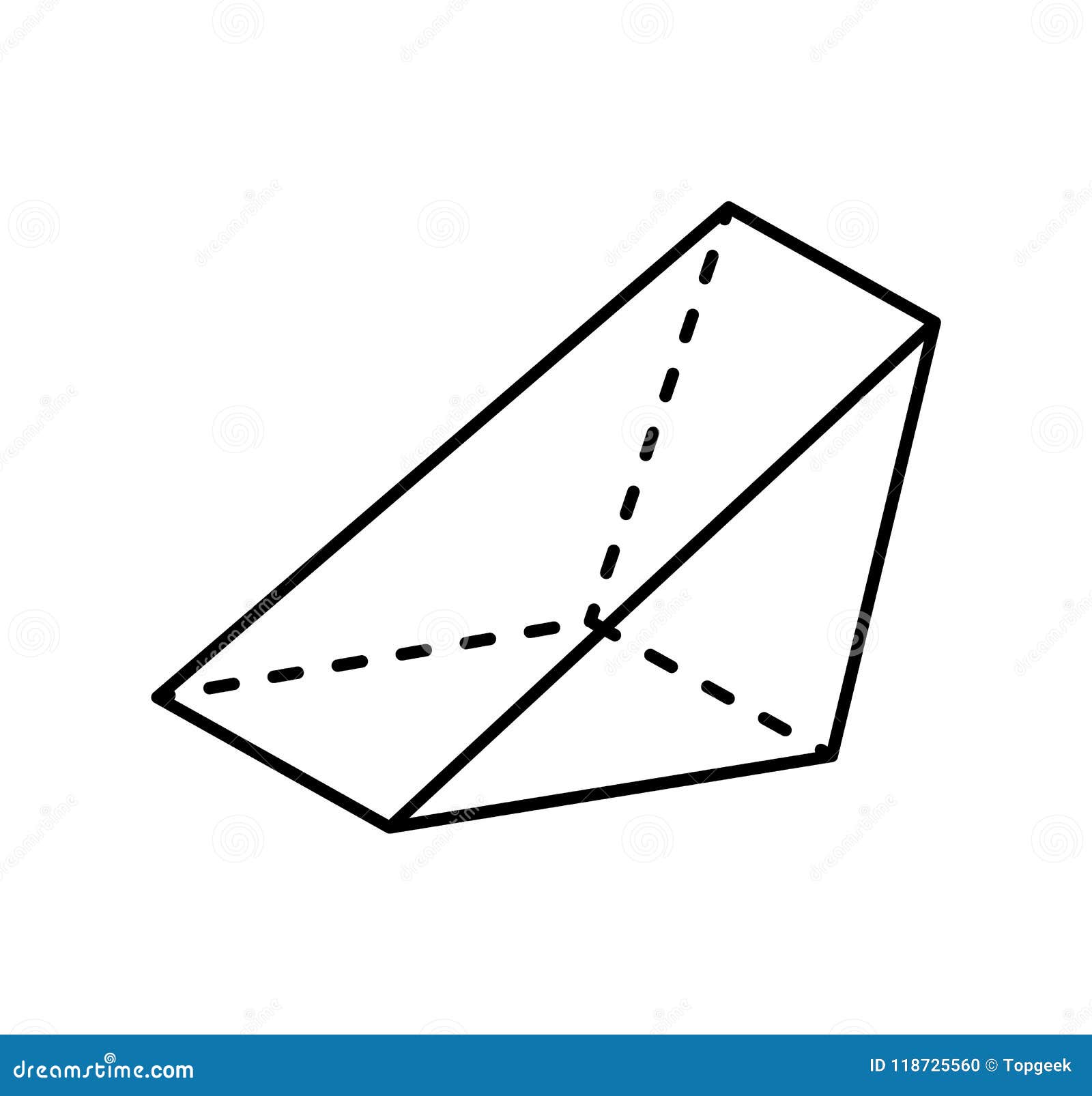 Figura Geométrica Forma De La Prisma Triangular De Gometry Ilustración ...