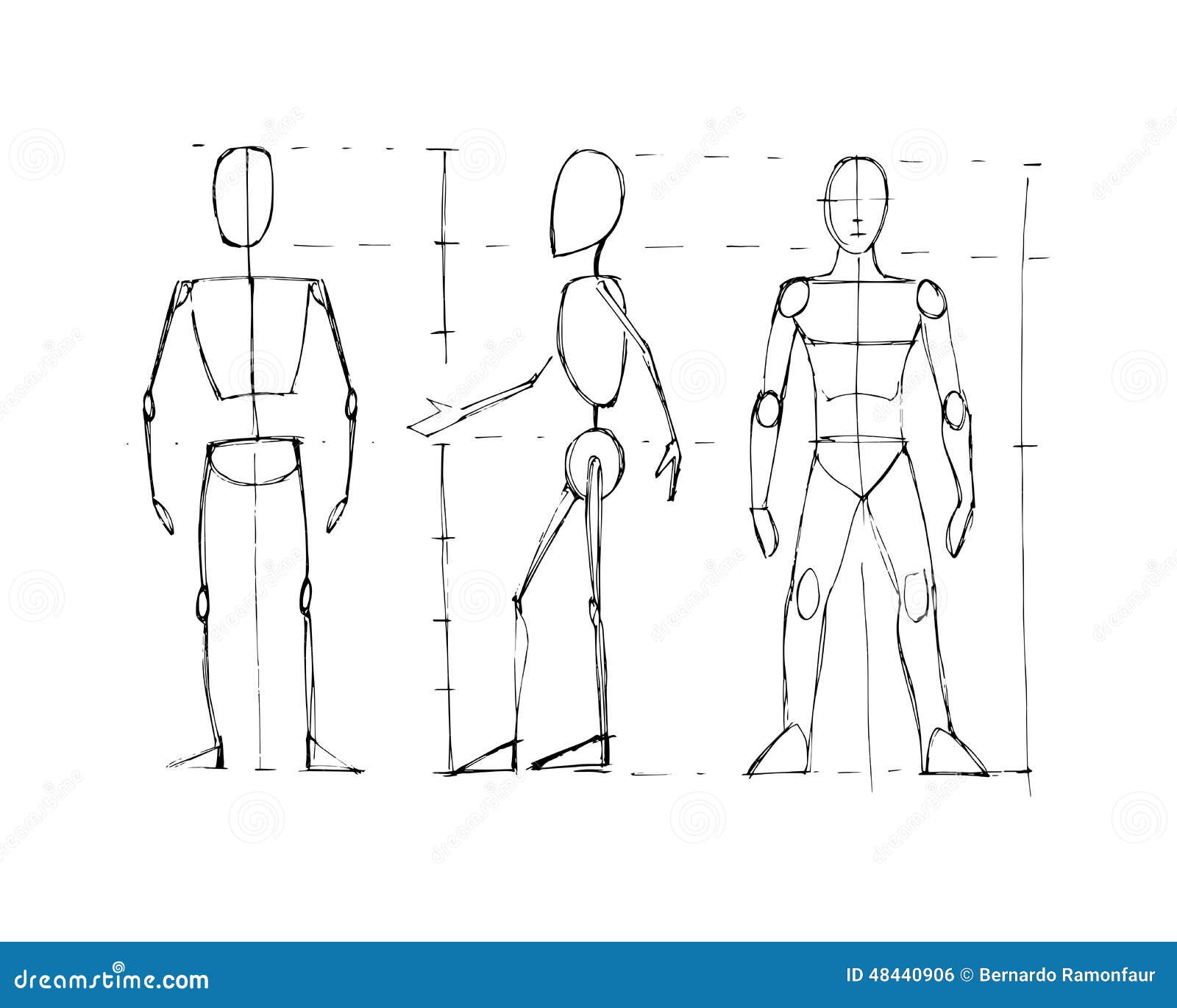 Figura humana homens b ilustração stock. Ilustração de lado - 48440906