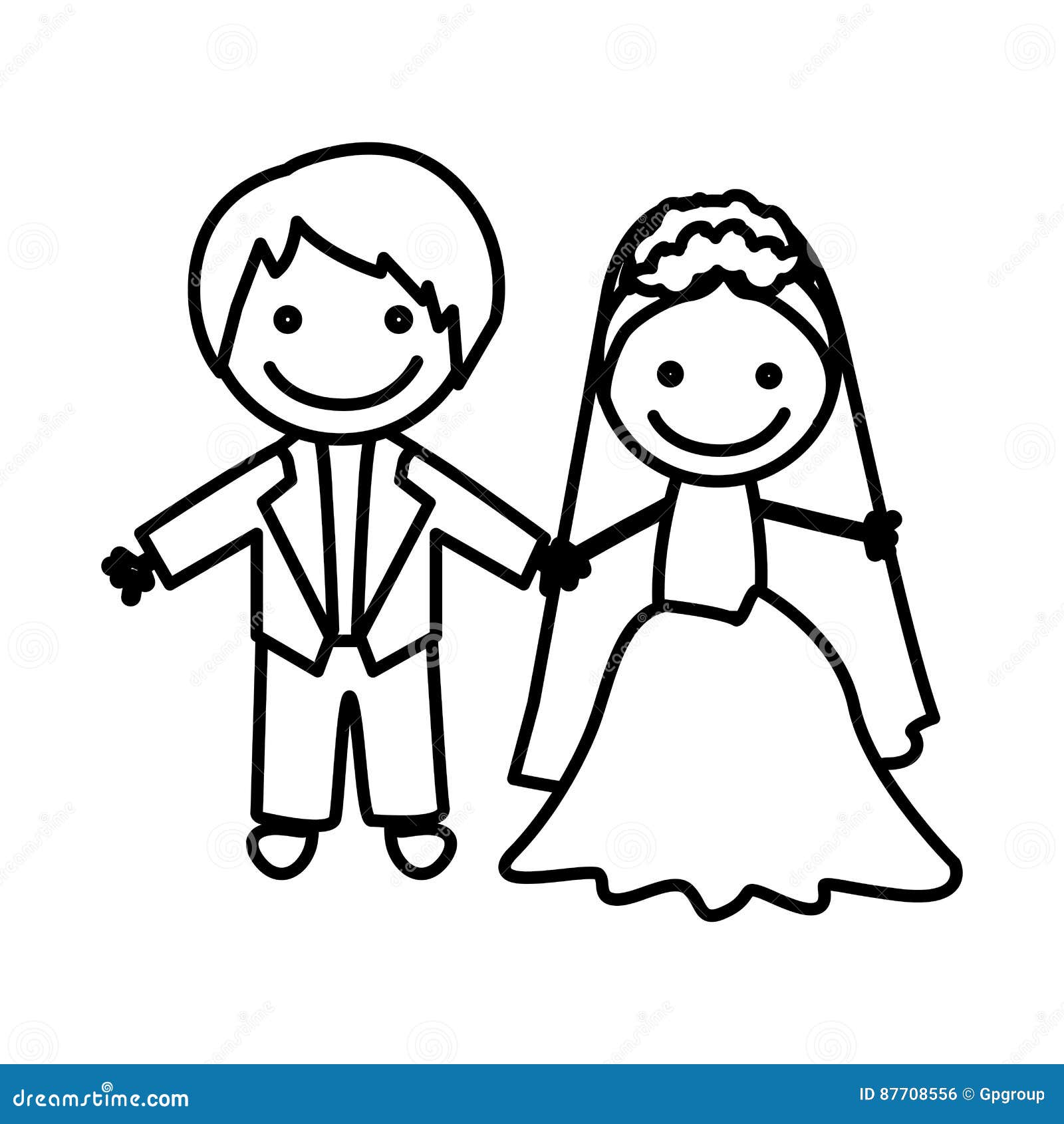 Figura Icono Casado De La Pareja Stock de ilustración - Ilustración de ...