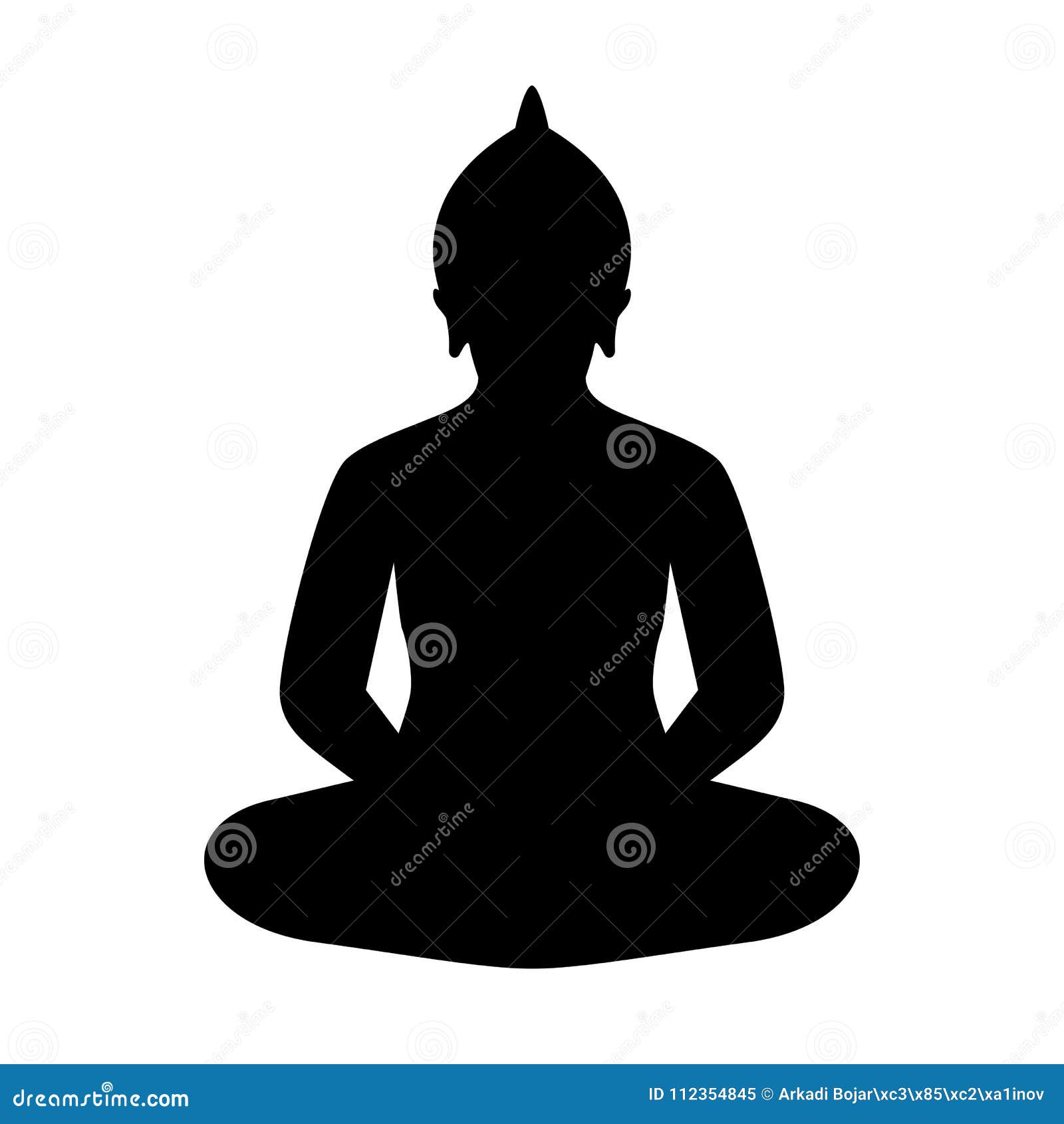 Figura Icono De Buda Que Se Sienta Del Vector Ilustración del Vector ...