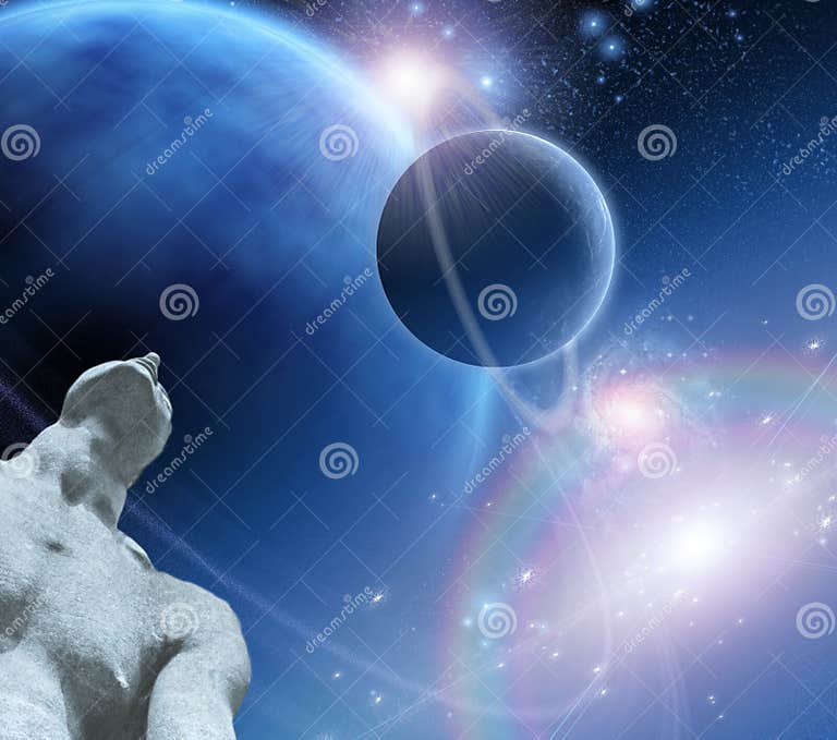 A figura olha para cima ilustração stock. Ilustração de noite - 26214525