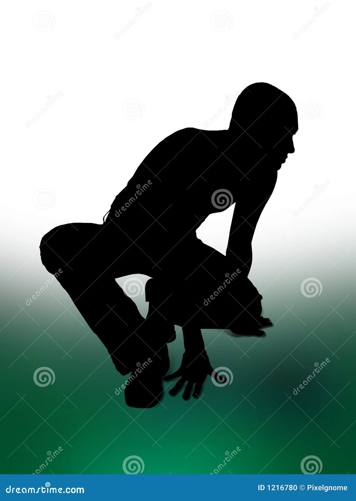 Figura que se agacha foto de archivo. Imagen de sombra - 1216780
