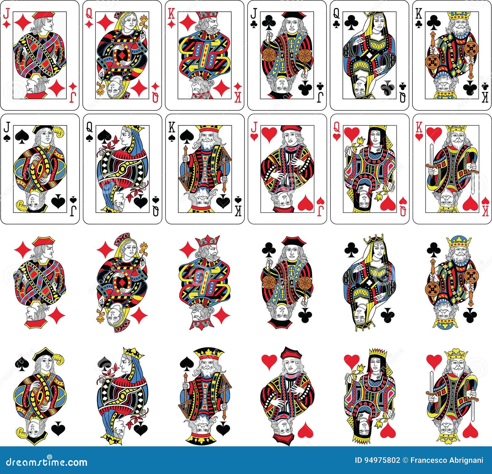 Figuras Colección De Los Naipes Ilustración del Vector - Ilustración de ...