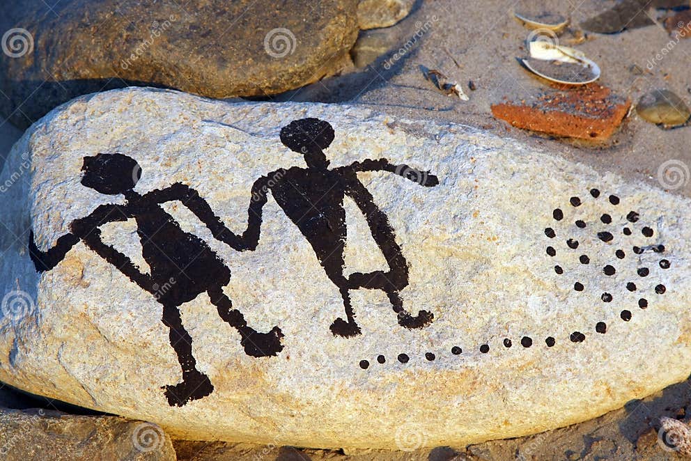 Figuras da arte da rocha imagem de stock. Imagem de arte - 2809283