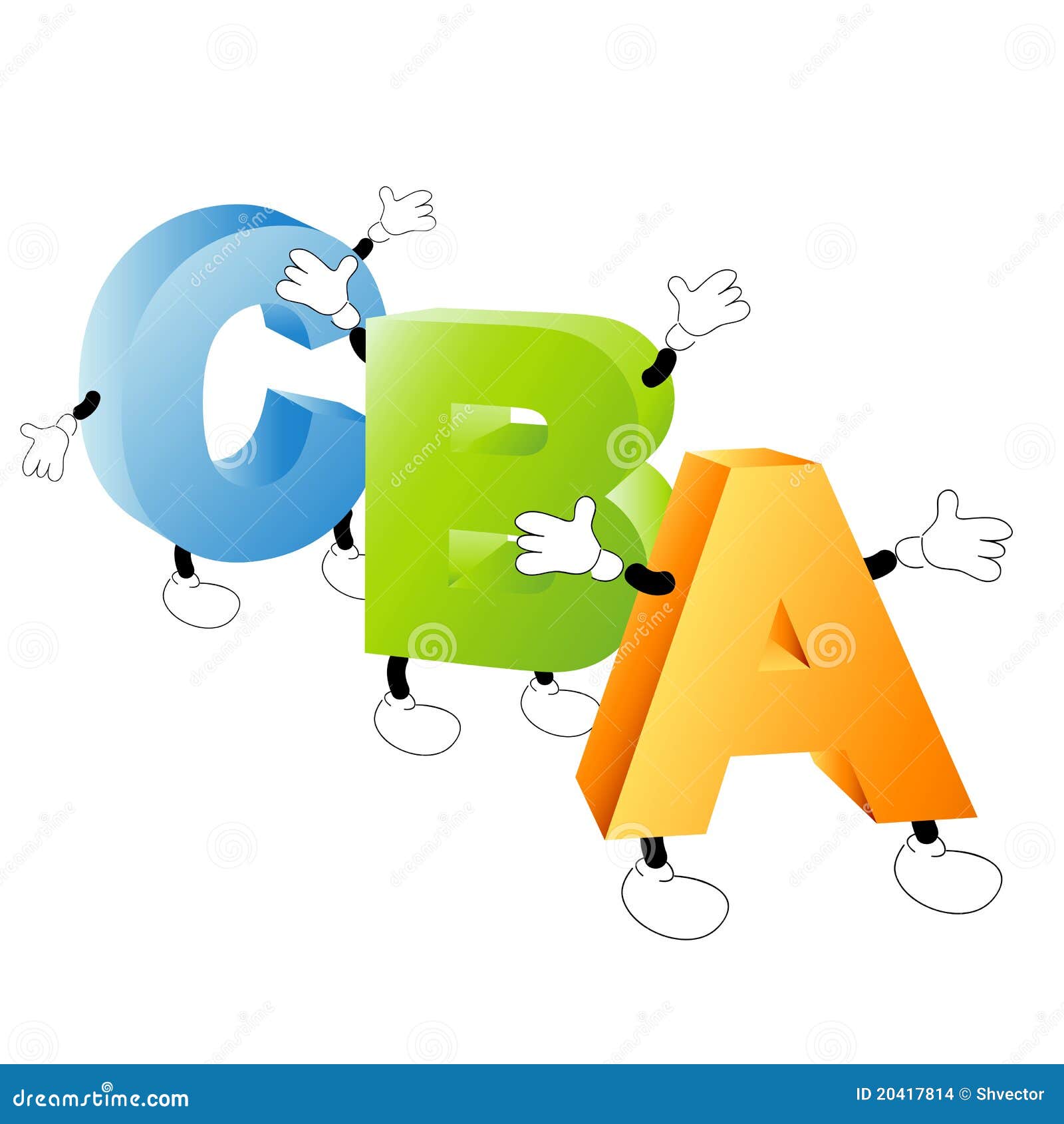 Figuras del ABC stock de ilustración. Ilustración de lindo - 20417814