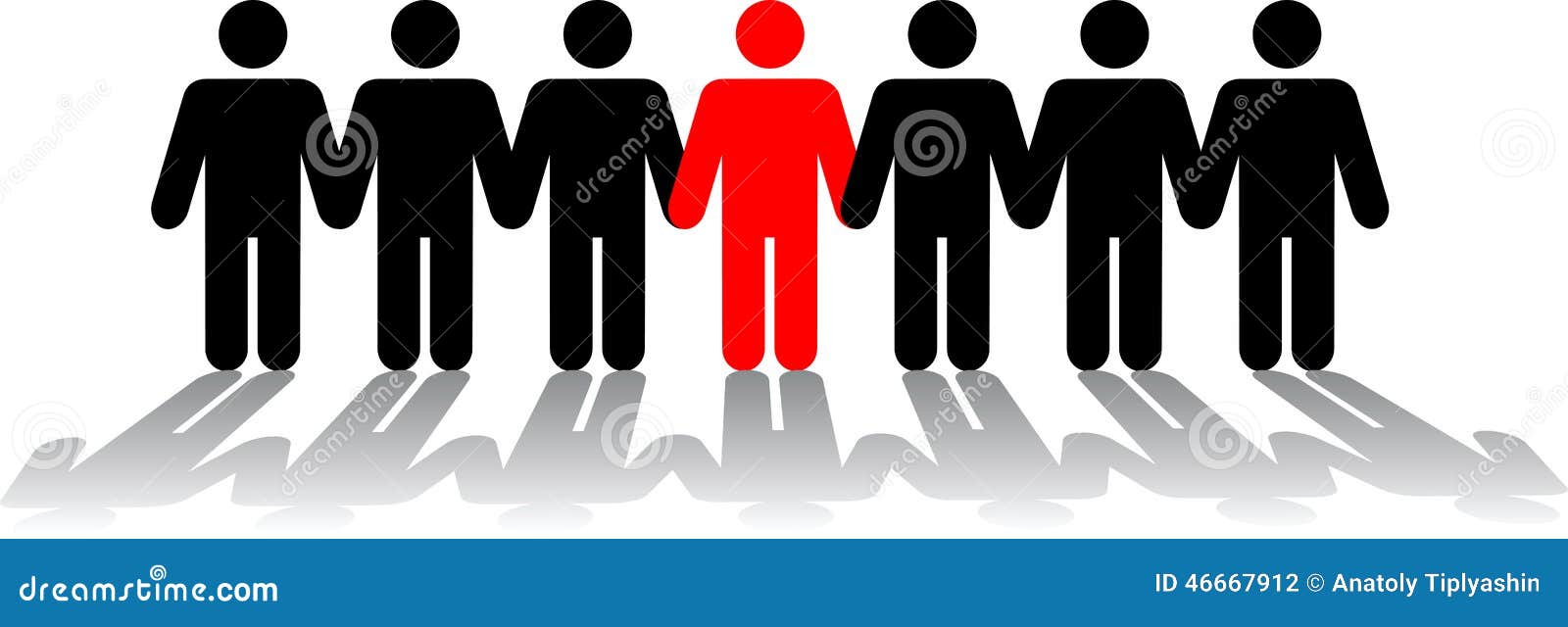 Figuras Humanas En Una Fila Ilustración del Vector - Ilustración de ...