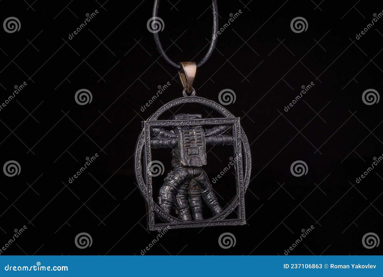 Figure of an Alien Astronaut on a Suspension Stock Image - Image of ...