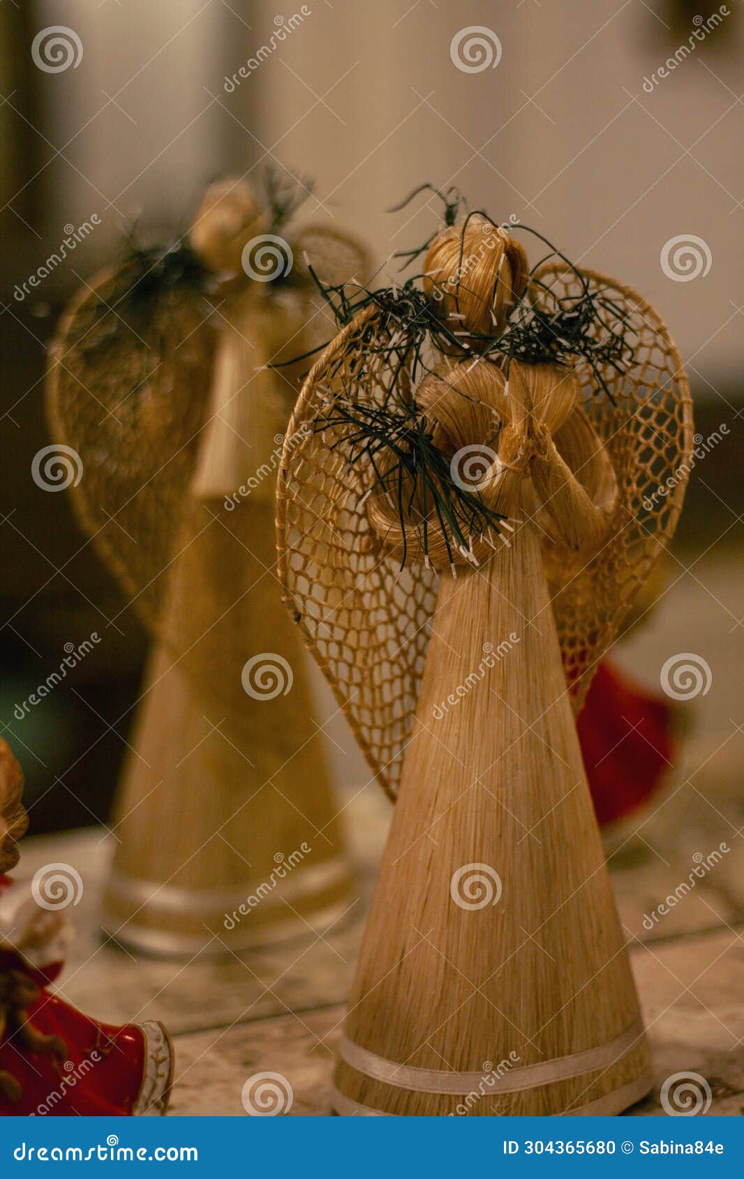 The Figure of an Angel is Reflected in the Mirror Stock Photo - Image ...