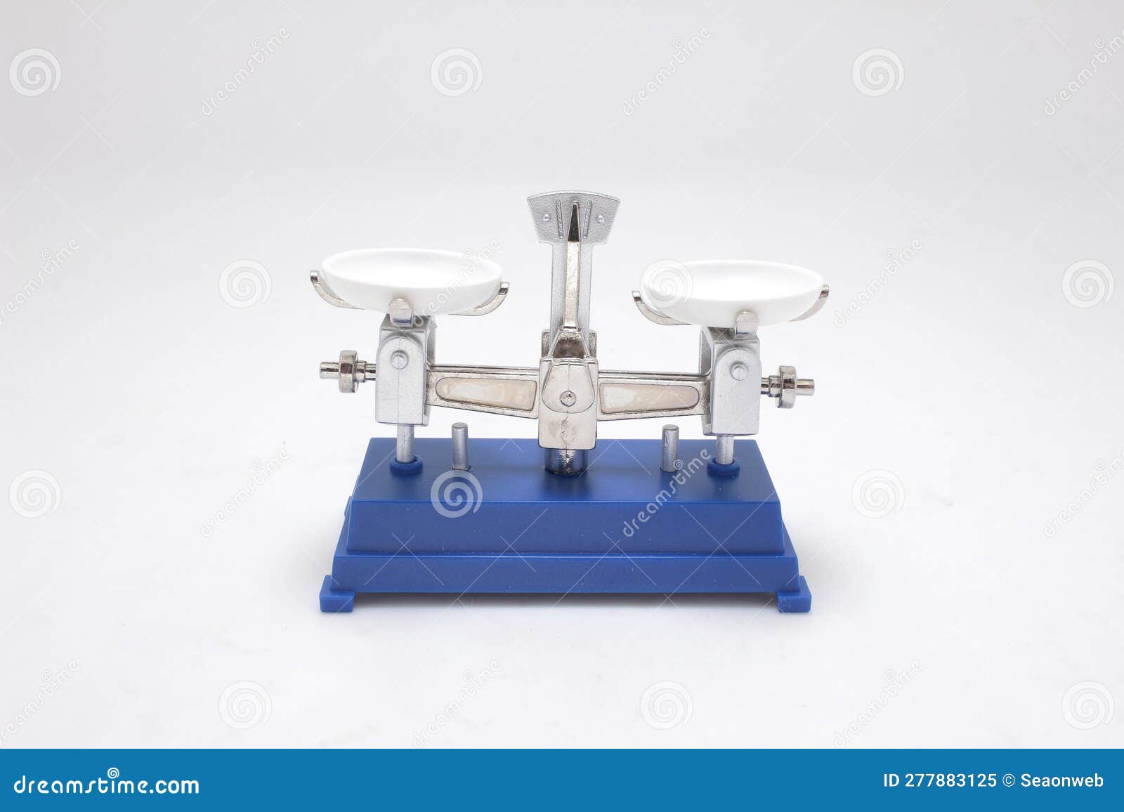 Figure of Balance Scale on a White Background Stock Image - Image of ...