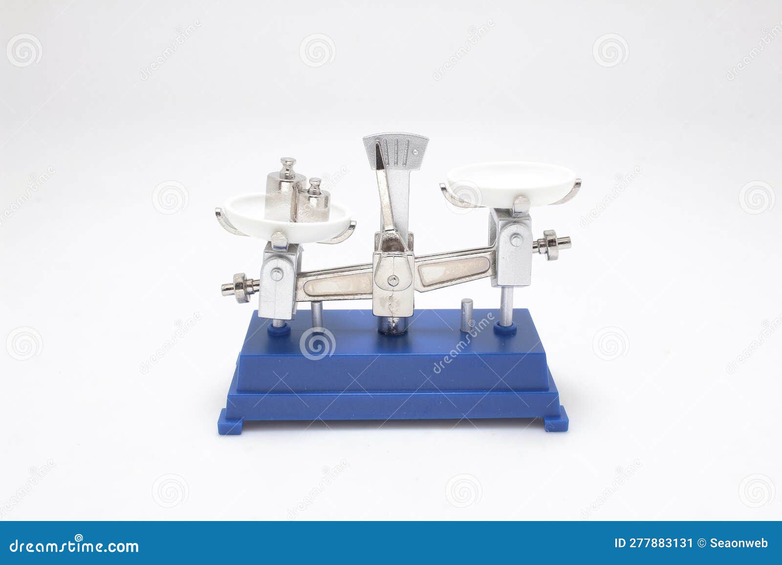 Figure of Balance Scale on a White Background Stock Image - Image of ...
