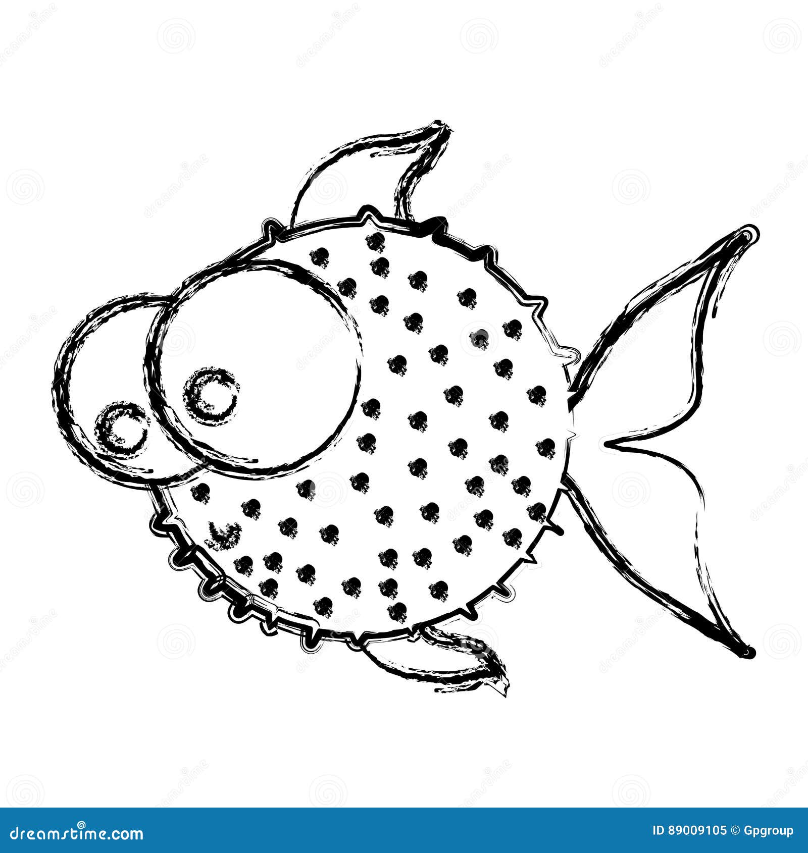Balloon Fish Cartoon Vector | CartoonDealer.com #14404735