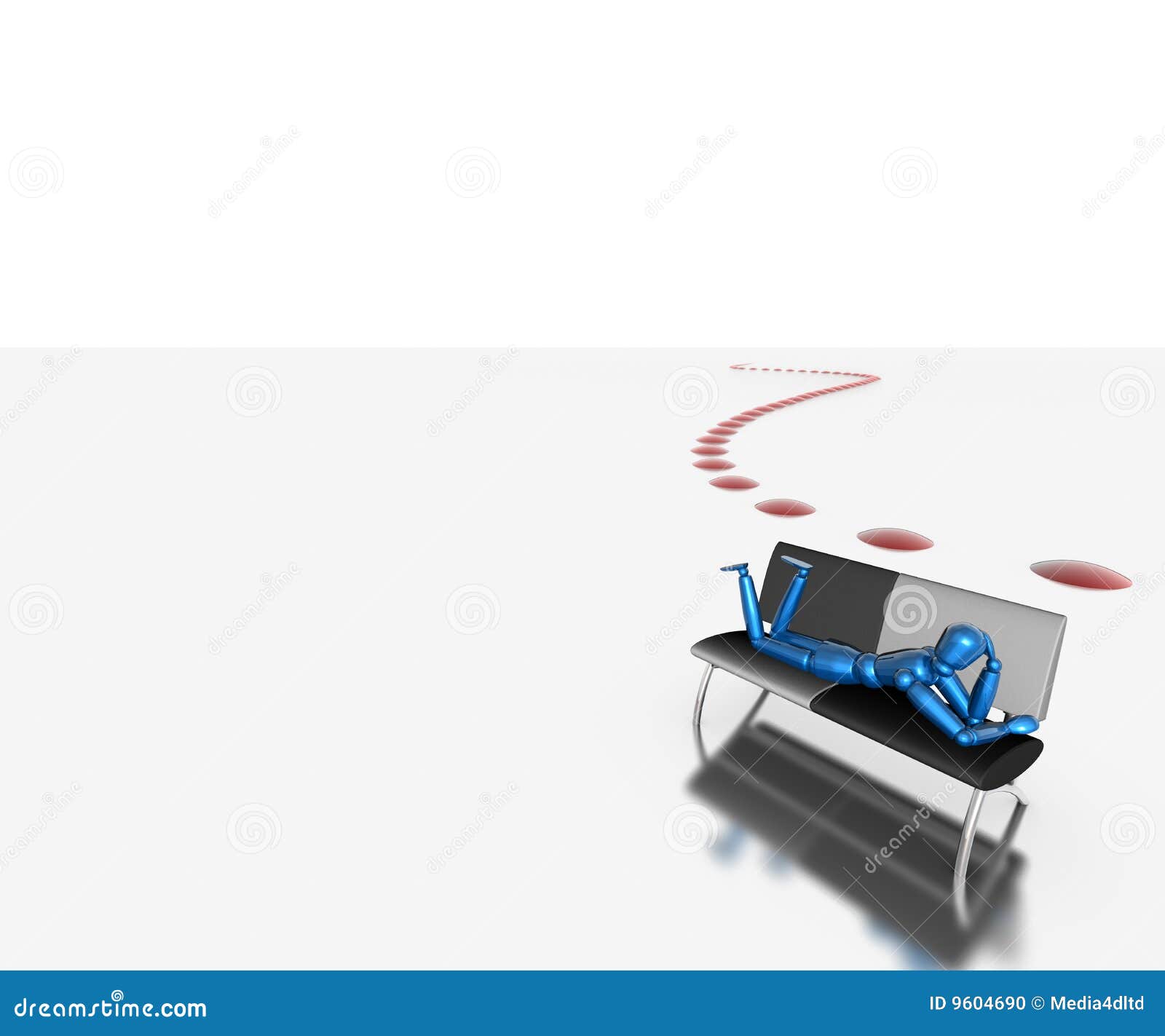 Figure on bench stock illustration. Illustration of lying - 9604690