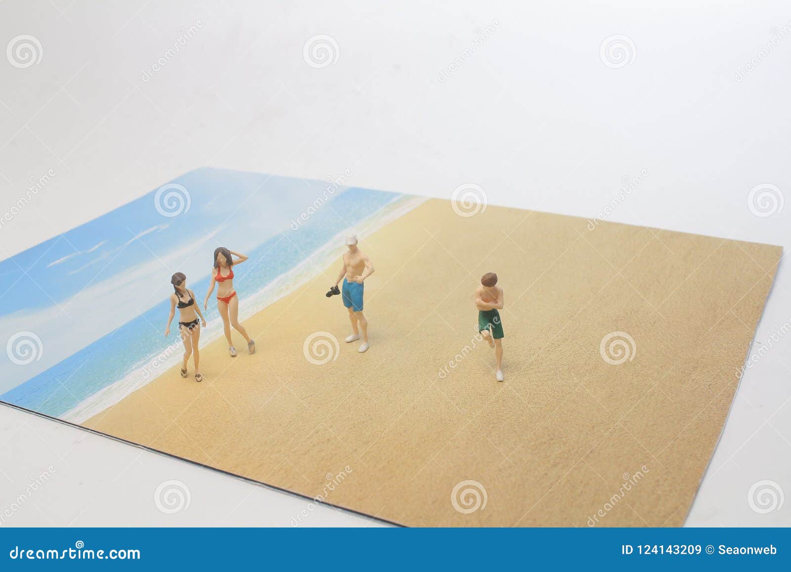 A Figure Bikini Girl Posing at Beach Stock Image - Image of provocative ...