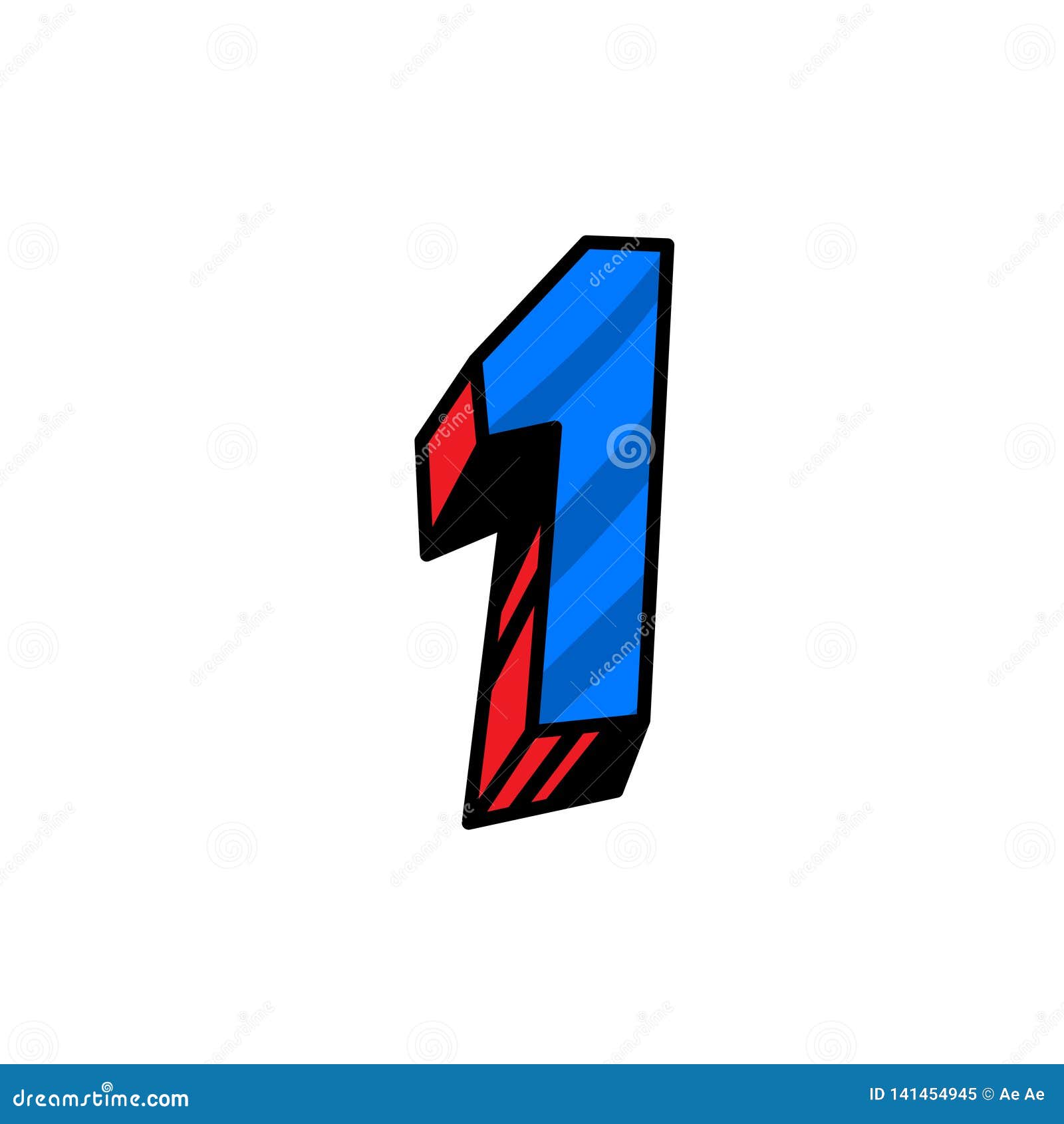 Figure 1 in Cartoon Style. Vector. Dark Blue Linear, Contour Figures ...