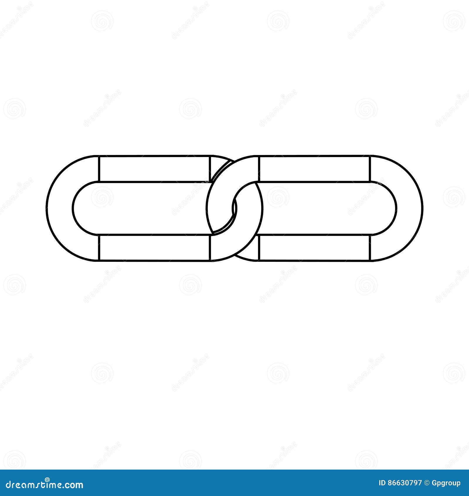 Figure Chain Icon Stock Image Stock Illustration - Illustration of ...