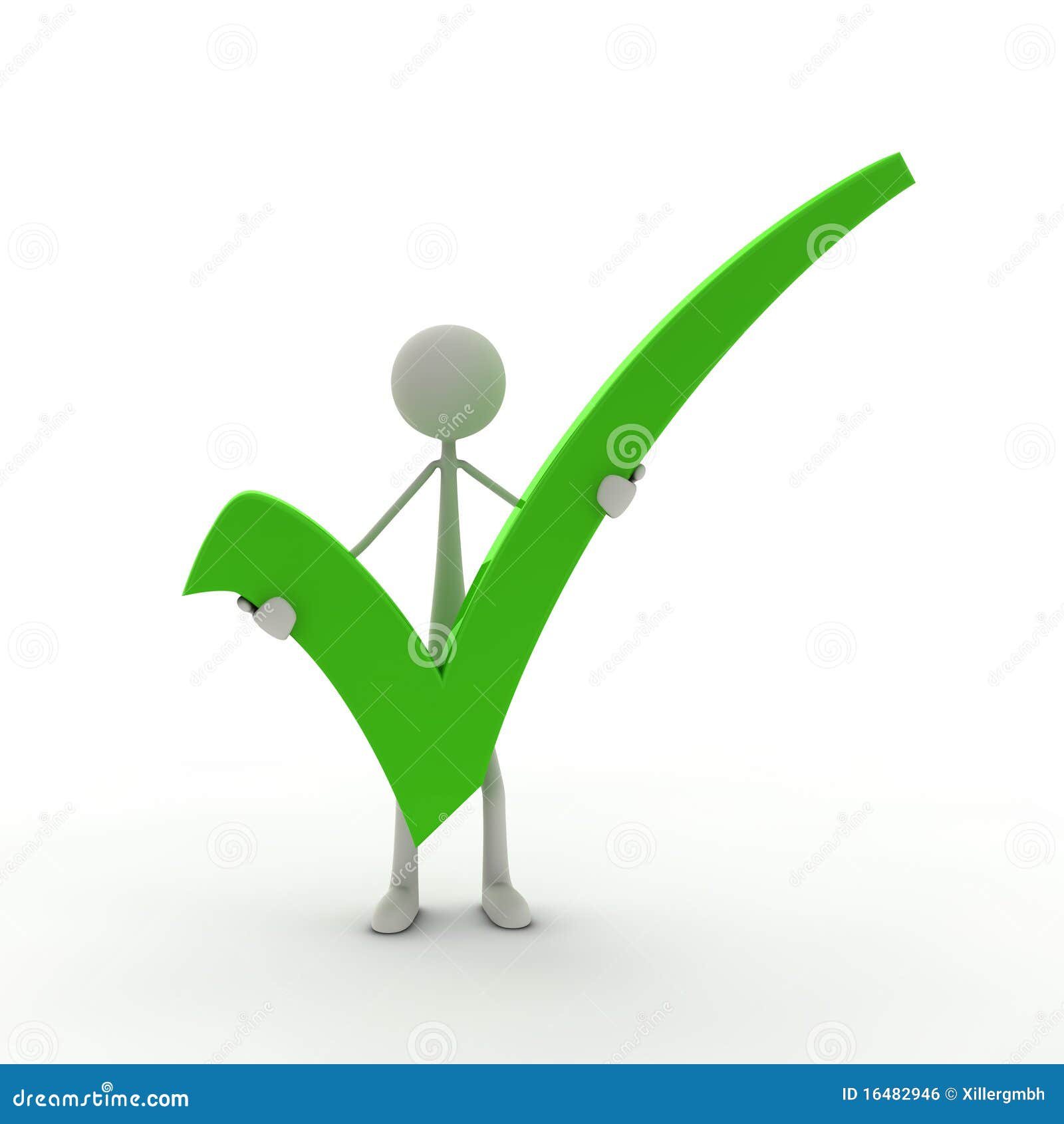 Figure with check mark stock illustration. Illustration of correct ...