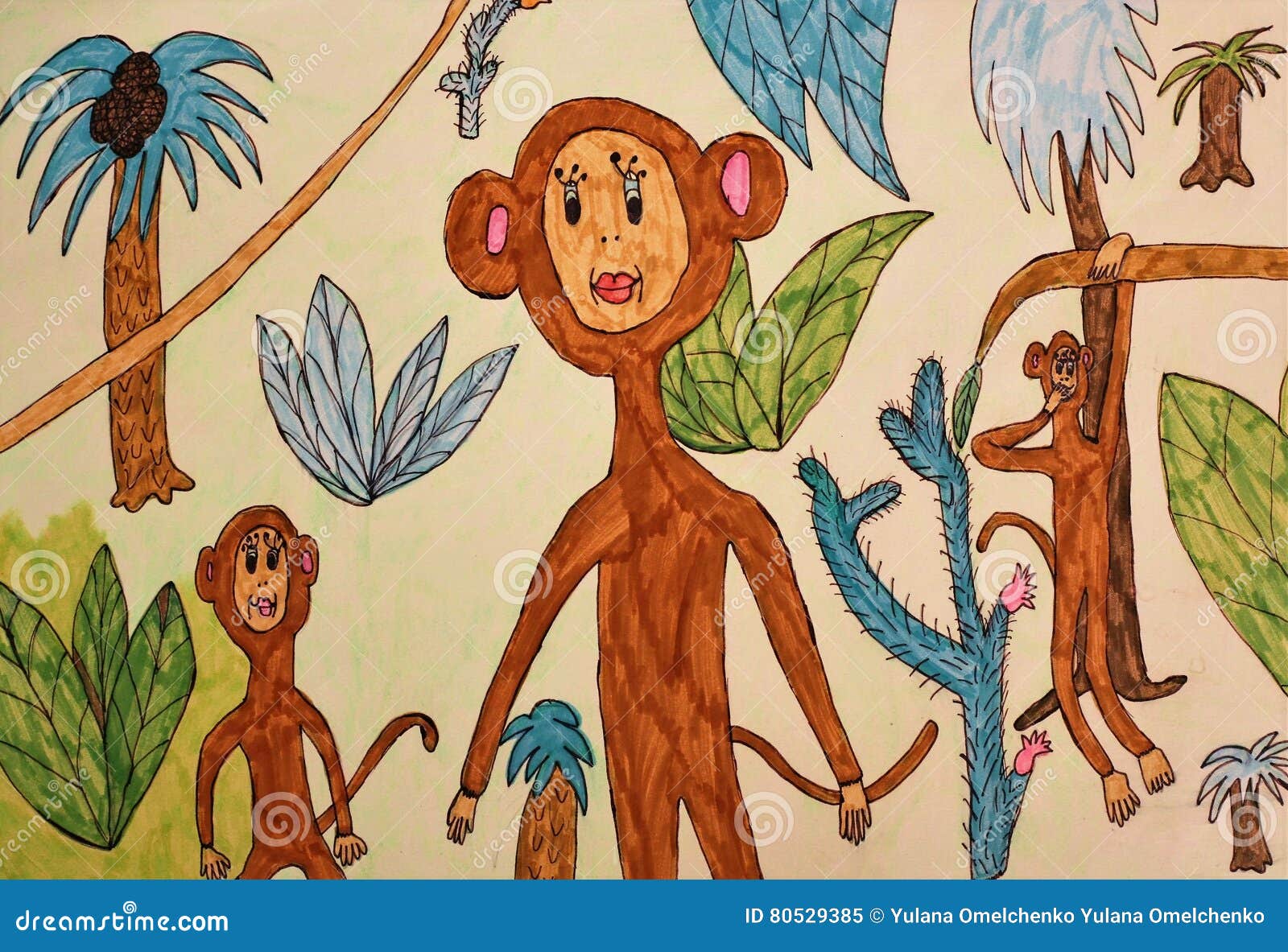 The Figure of the Child - Monkey Stock Illustration - Illustration of ...