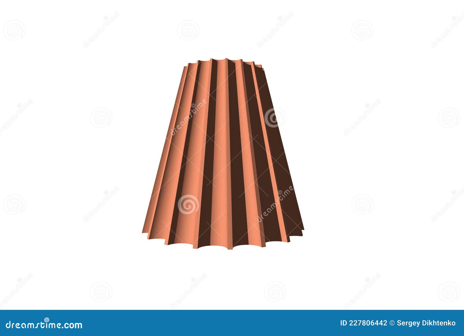 Figure Column Pyramid 3d Rendering White Background Stock Illustration ...