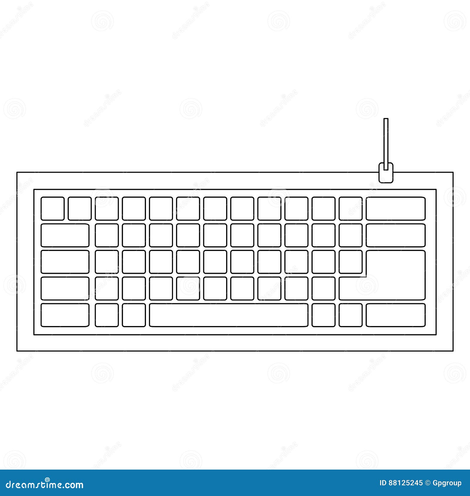 Figure Computer Keyboard Icon Stock Illustration - Illustration of ...