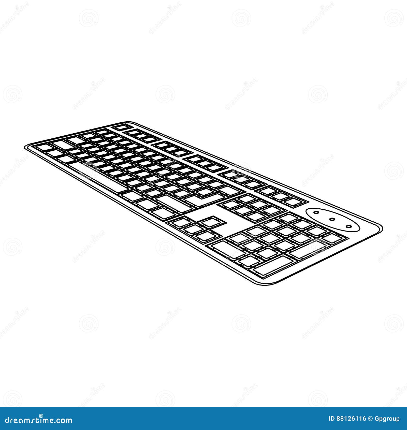 Figure Computer Keyboard Icon Stock Illustration - Illustration of ...
