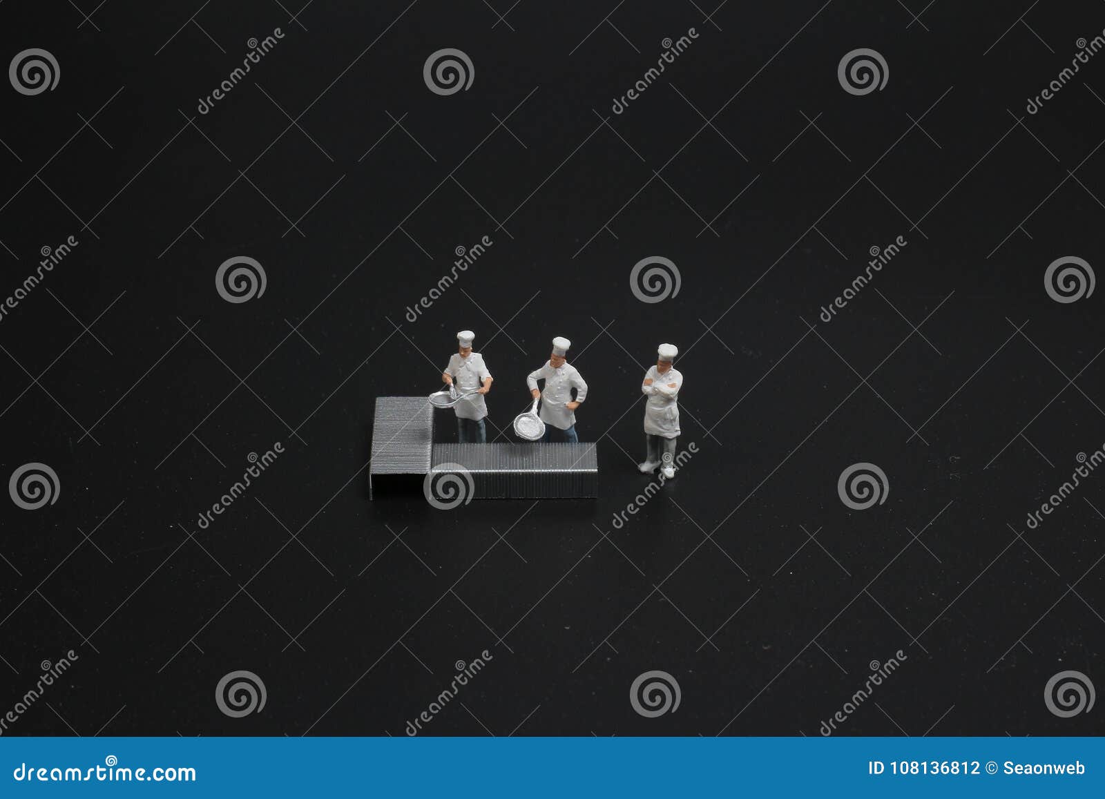 A Figure of Cooking Process with Chef Figures Stock Photo - Image of ...