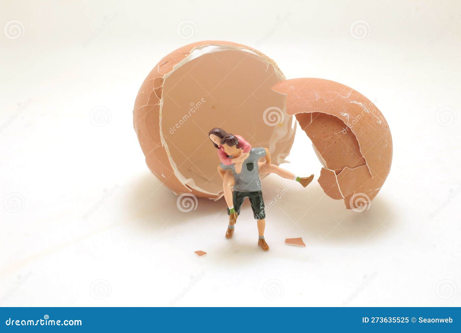The Figure of Couple Out of the Egg Shell Stock Image - Image of ...