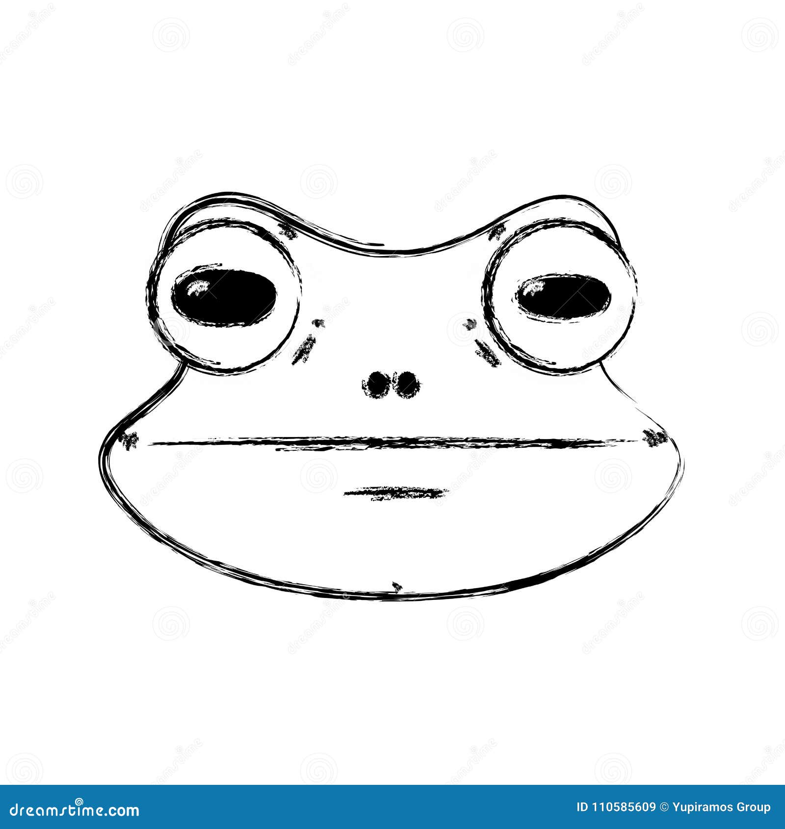 Figure Cute Frog Head Wild Animal Stock Vector - Illustration of nice ...