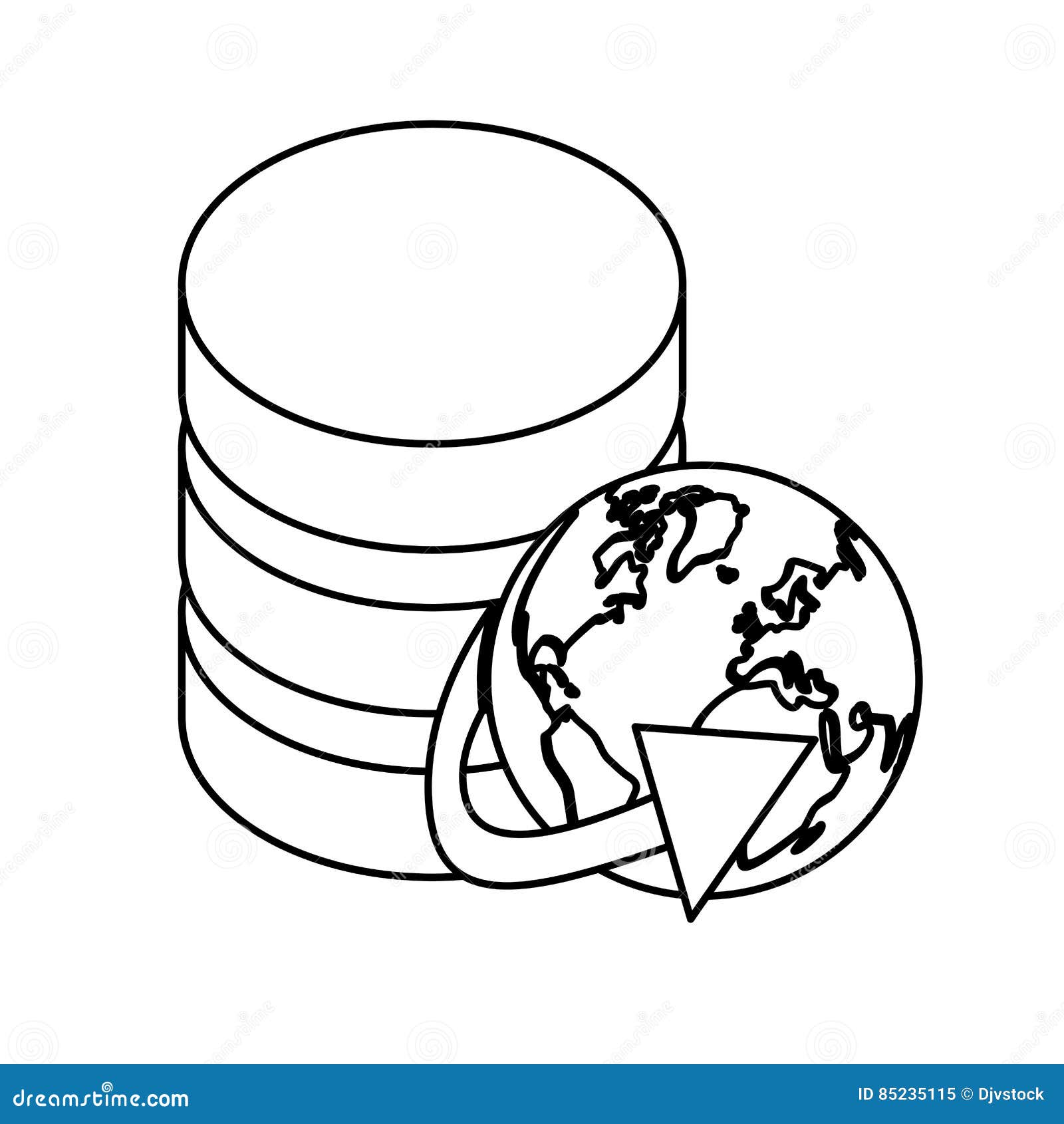 Figure Database Globe Connections Network Design Stock Illustration ... Figure Database Globe Connections Network Design Stock Illustration ...