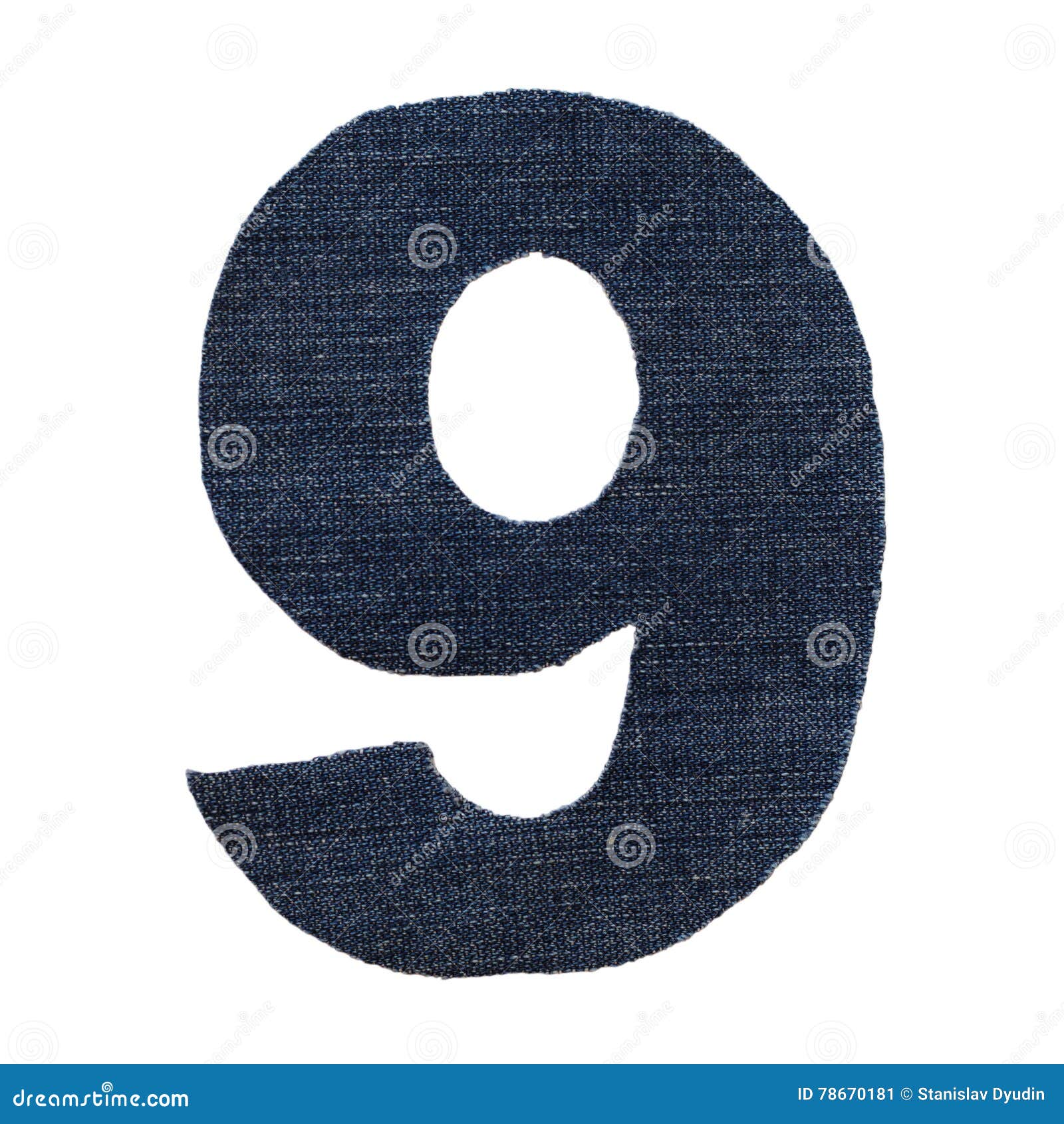 Figure denim number nine stock image. Image of background - 78670181
